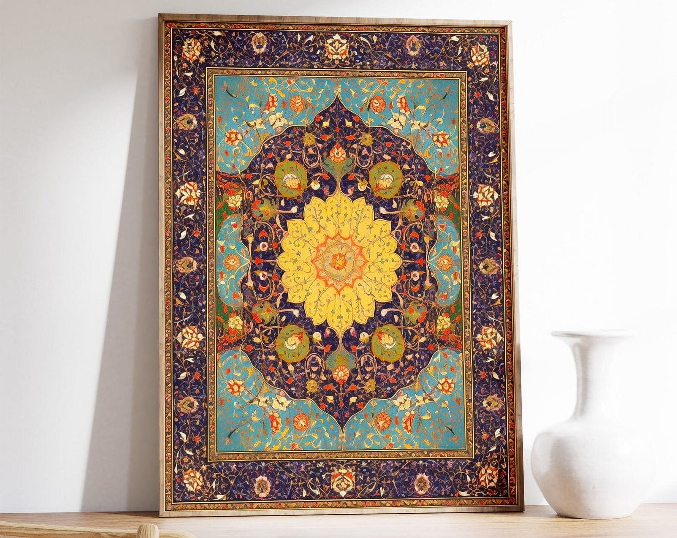 Islamic Floral Art Poster, Traditional Islamic Pattern Print, Islamic ...