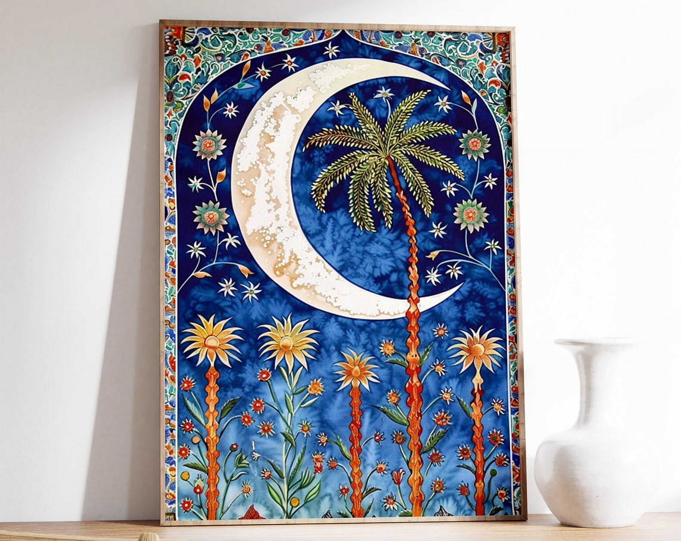Islamic Floral Art Poster, Traditional Islamic Print, Islamic Artwork ...
