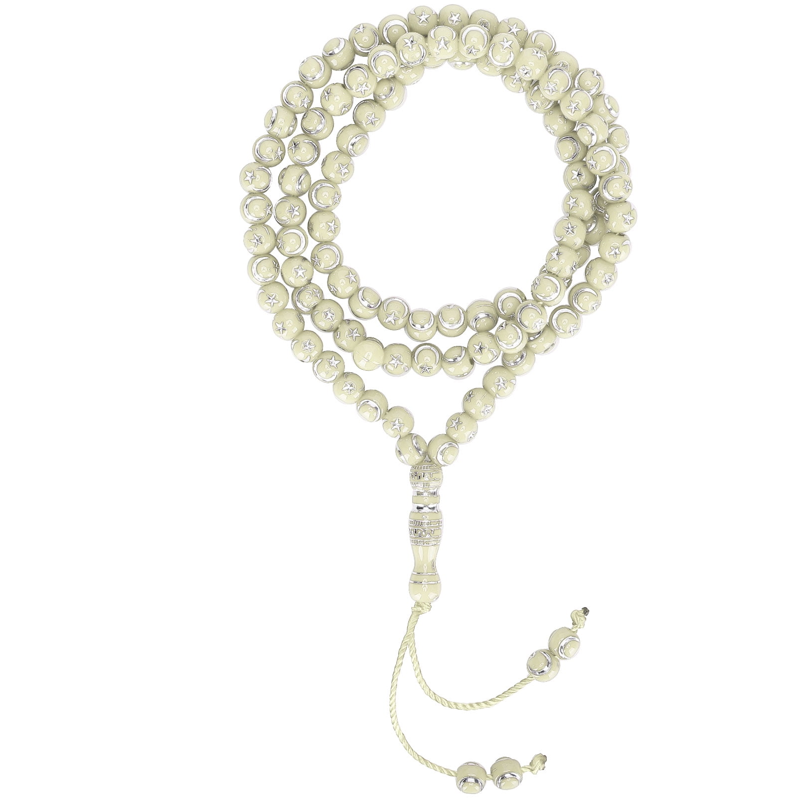 Islamic Muslim Prayer Beads, 99 Grains Resin Gilding Beige, Worship ...