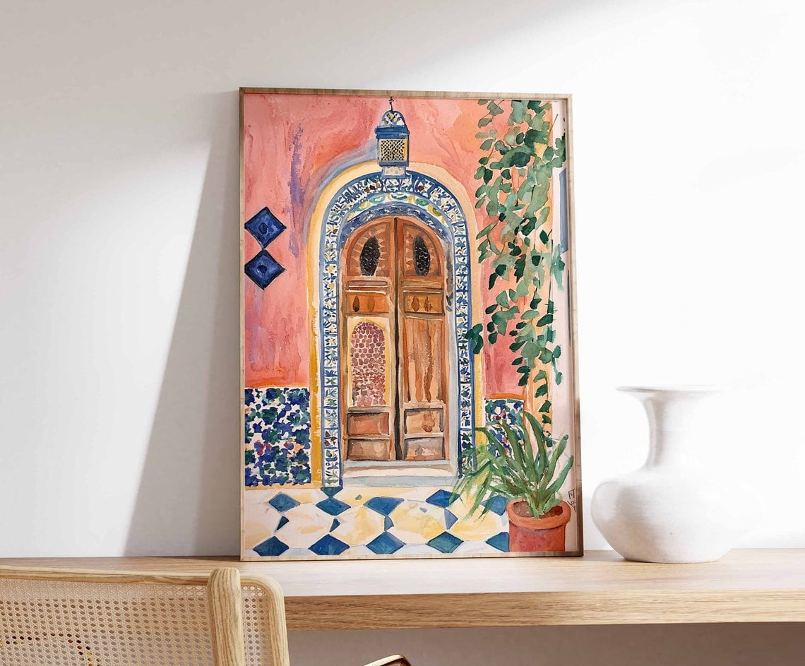 Islamic Poster, Middle Eastern Decor, Botanical Print, Arabic Wall Art ...