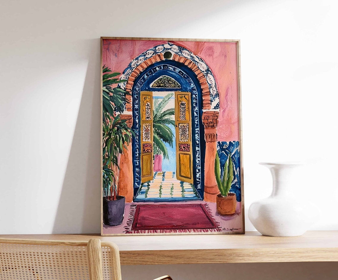 Islamic Poster, Middle Eastern Decor, Botanical Print, Arabic Wall Art ...