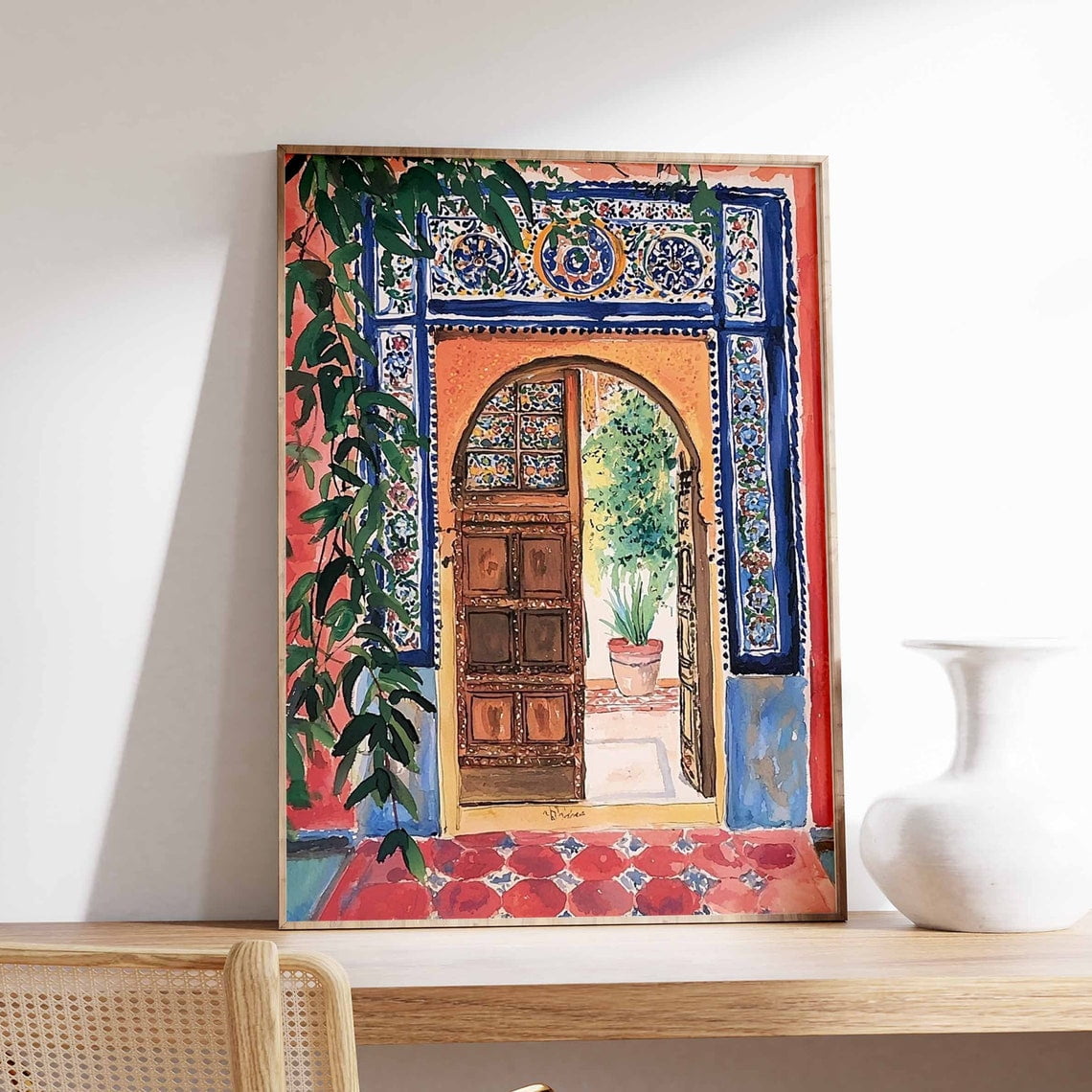 Islamic Poster, Middle Eastern Decor, Botanical Print, Arabic Wall Art ...