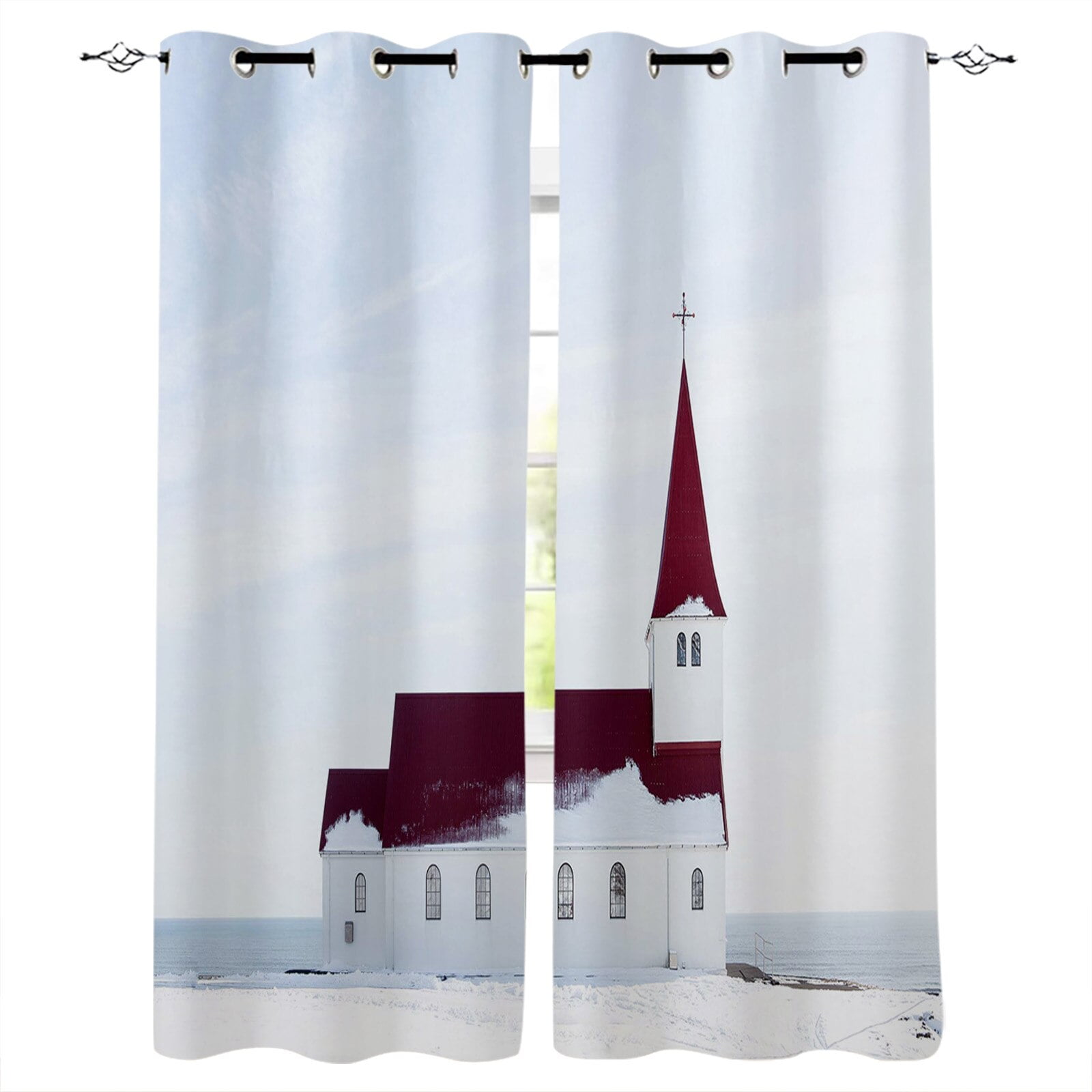 Islamic Religious Church Room Curtains Large Window Living Room Outdoor ...