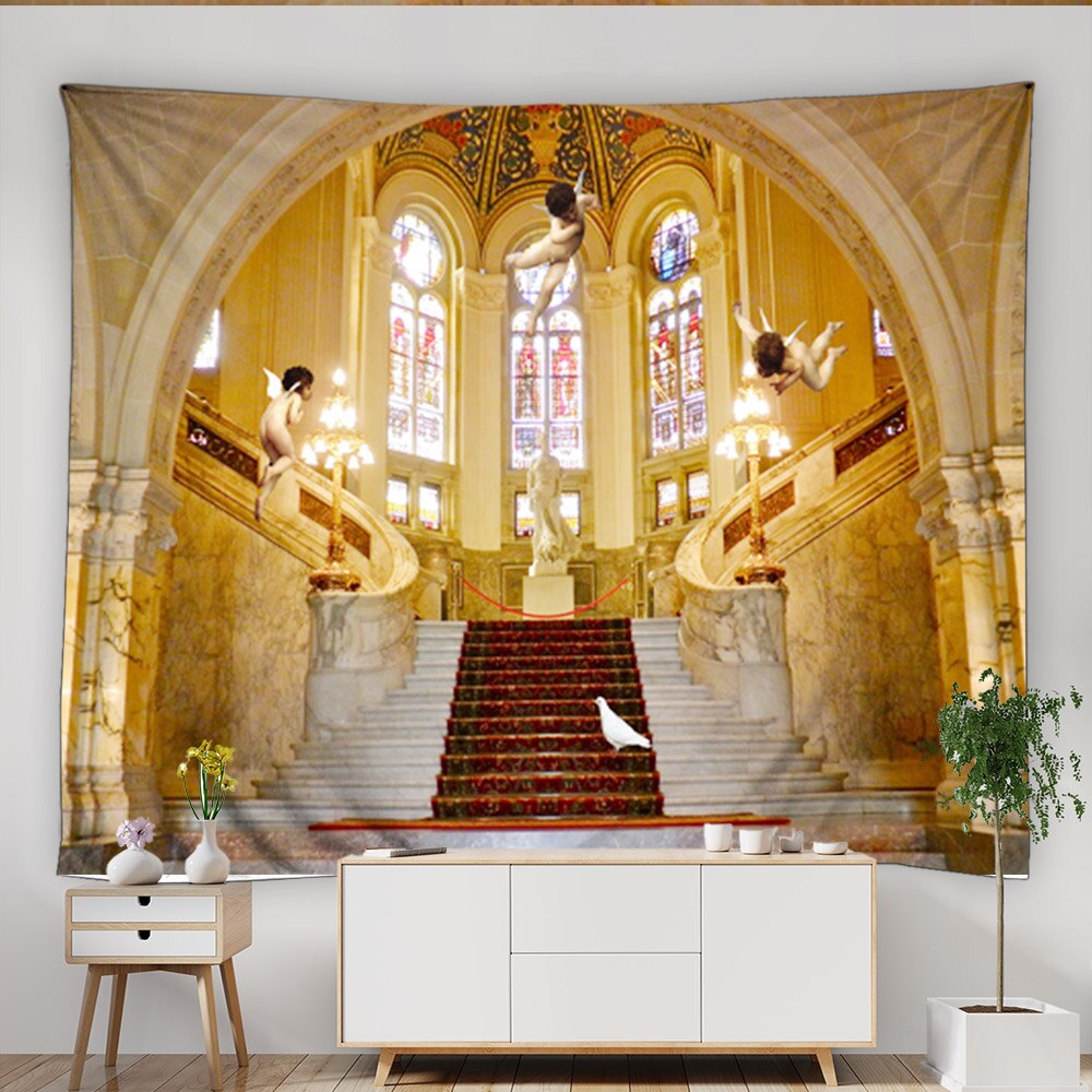 Islamic Retro Geometric Pattern Tapestry Moroccan Architectural Wall ...