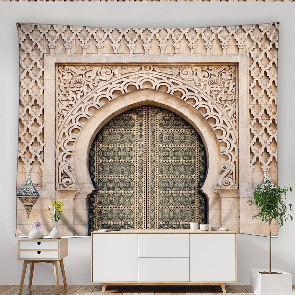 Islamic Retro Geometric Pattern Tapestry Moroccan Architectural Wall ...