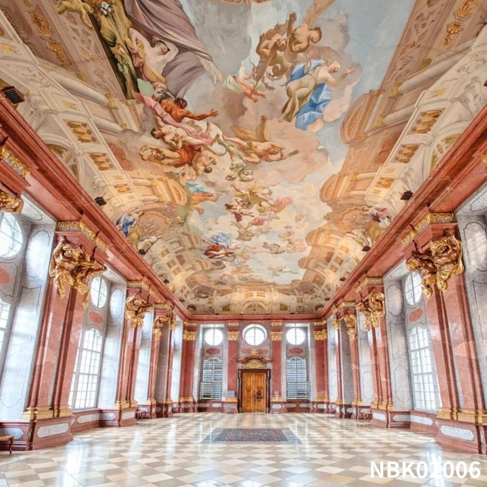 Islamic Style Moon Stars Night Scene Pool Stone Pillar Backdrops ...