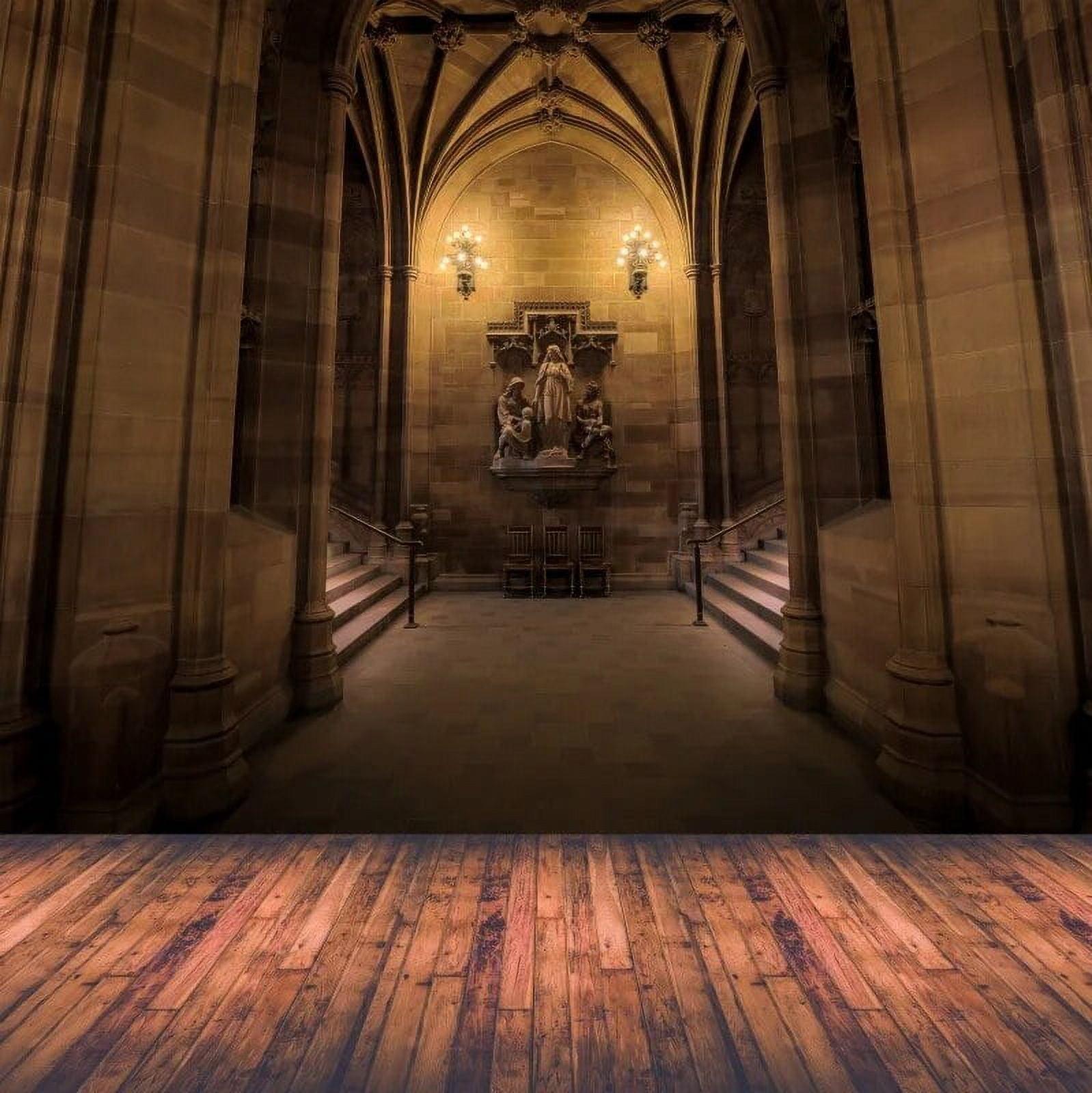 Islamic Style Moon Stars Night Scene Pool Stone Pillar Backdrops ...