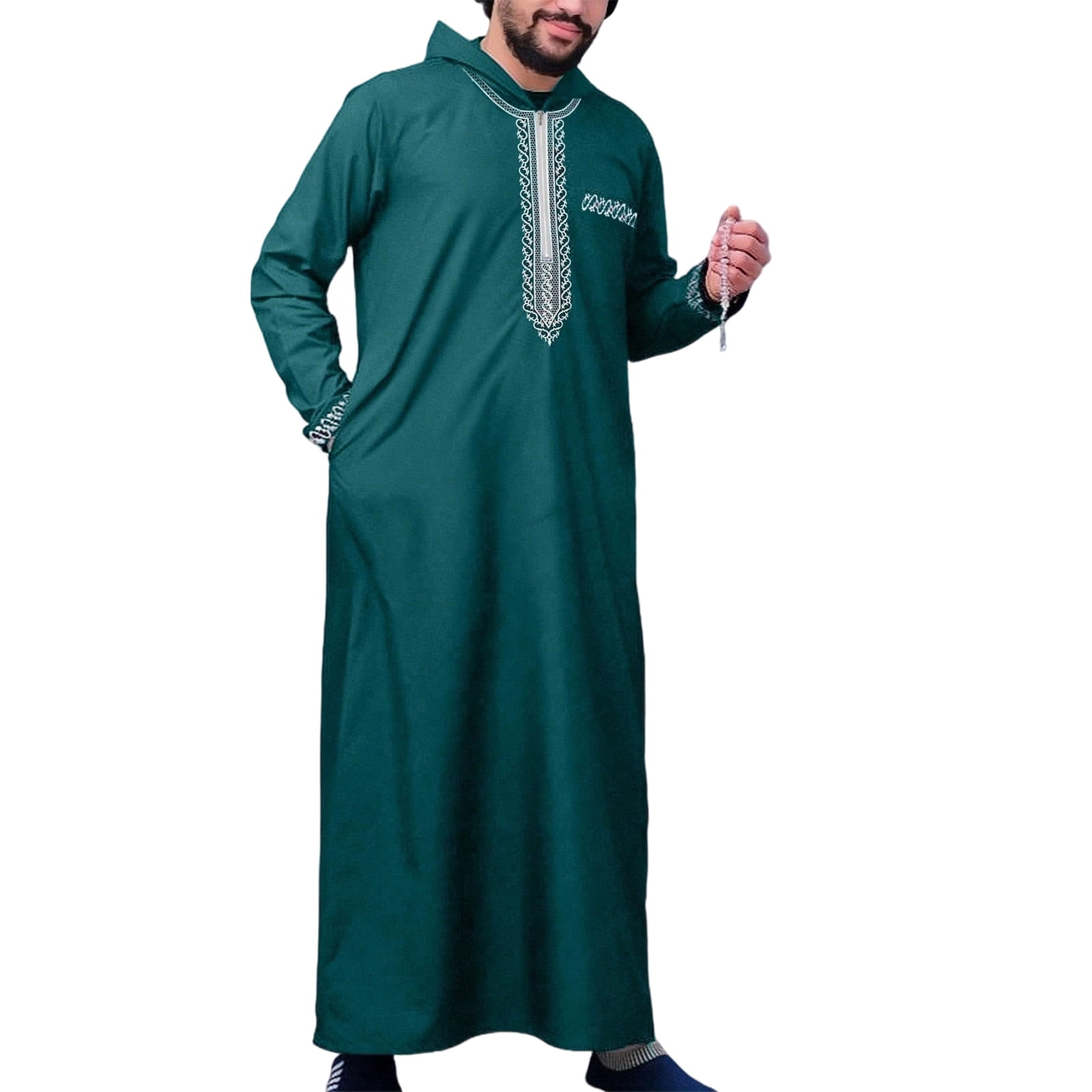 Islamics Clothing Men Robe Kaftan Muslims Man Moroccan Casual Long ...