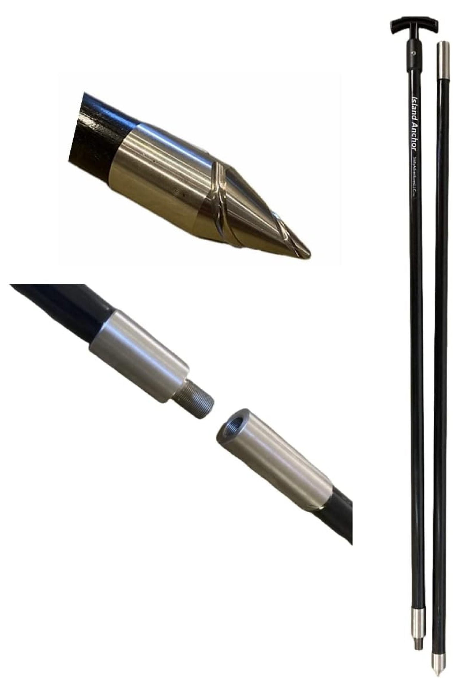 Island Anchor - 3/4" x 8' - 2 Piece - Shallow Water Anchor Pole ...