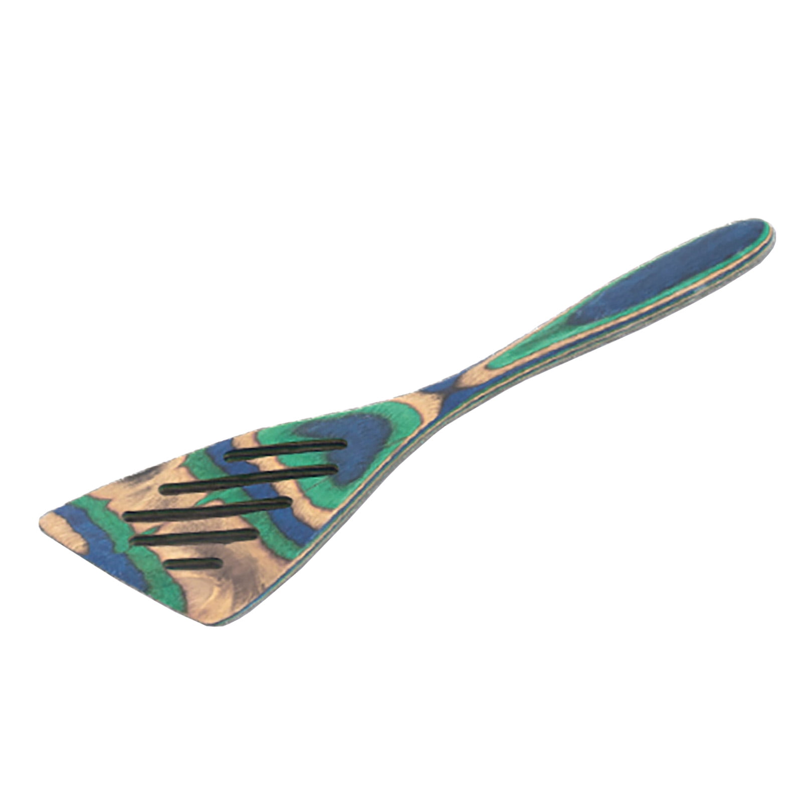 Island Bamboo 8-Inch Pakkawood Mini Slotted Spatula, Peacock - Walmart.com
