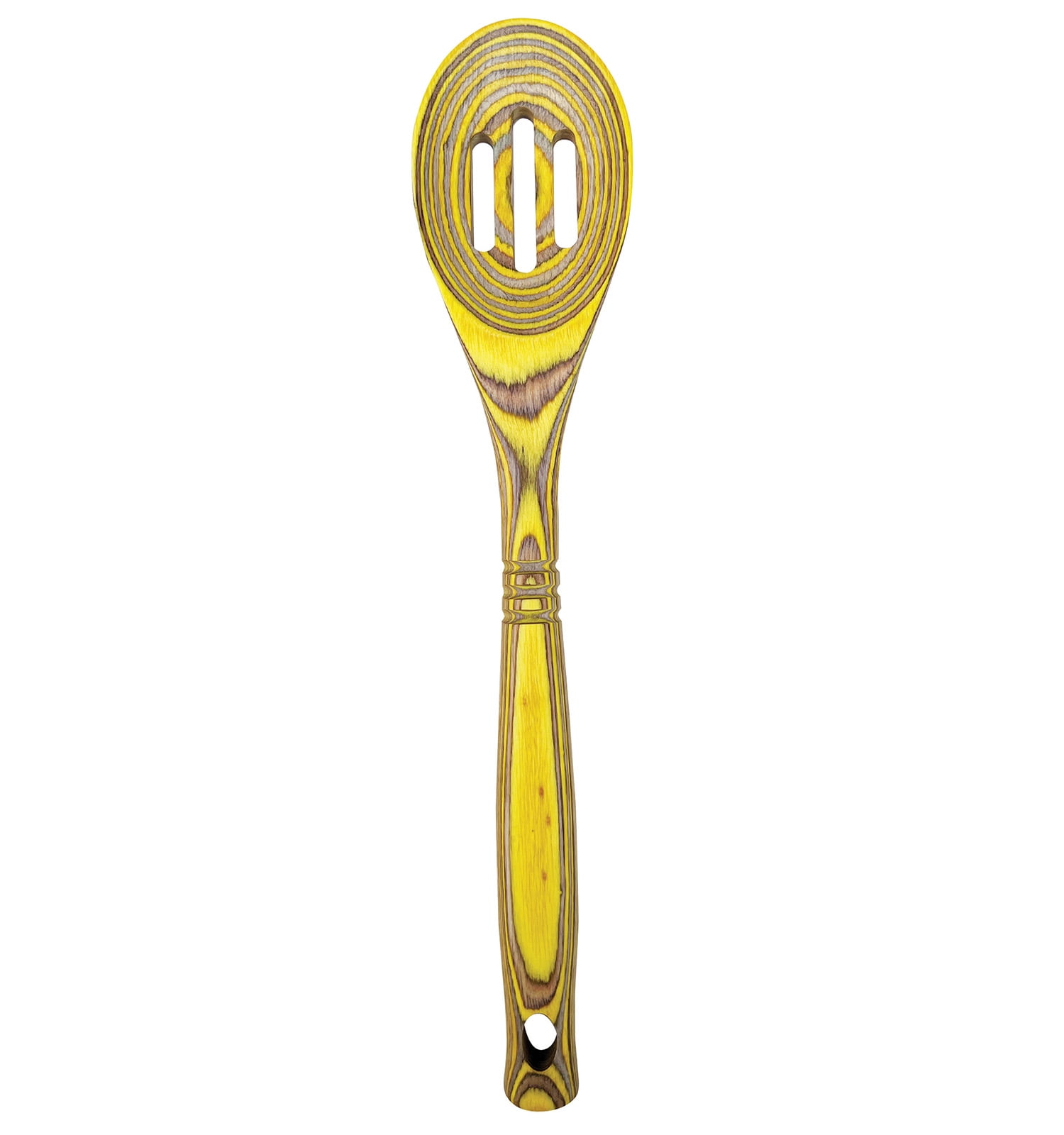 Island Bamboo Pakkawood 12-Inch Slotted Spoon, Lemon - Walmart.com
