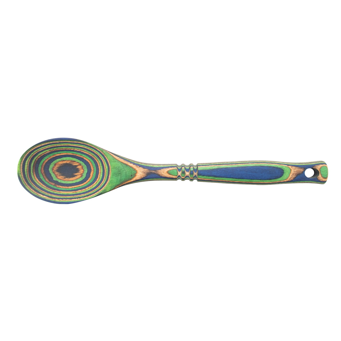 Island Bamboo Pakkawood 12-Inch Spoon, Peacock - Walmart.com
