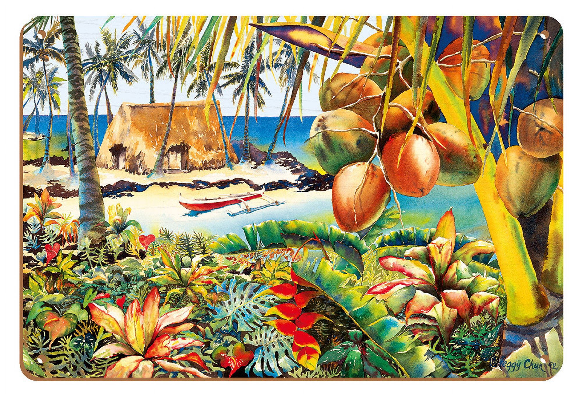 Island Bounty - Traditional Hawaiian Thatched Grass Hale (House) - From ...