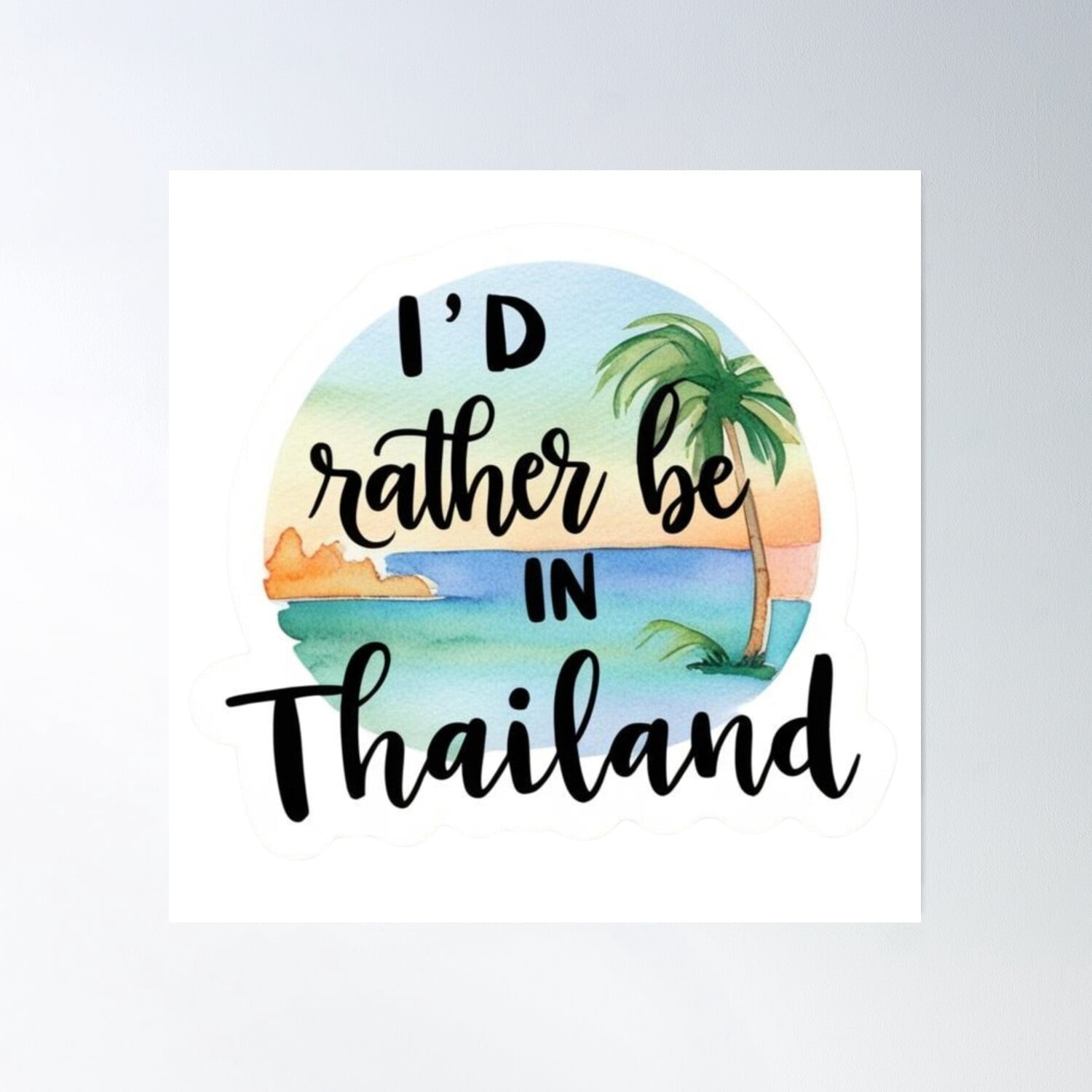 Island Dreamin' Thailand Poster Wall Art, Modern Wall Decor, 16x16 ...