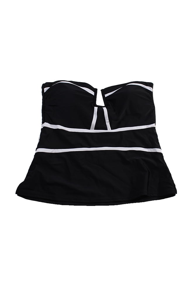 Island Escape Black Contrast-Trim Antigua Tankini Top 14 - Walmart.com