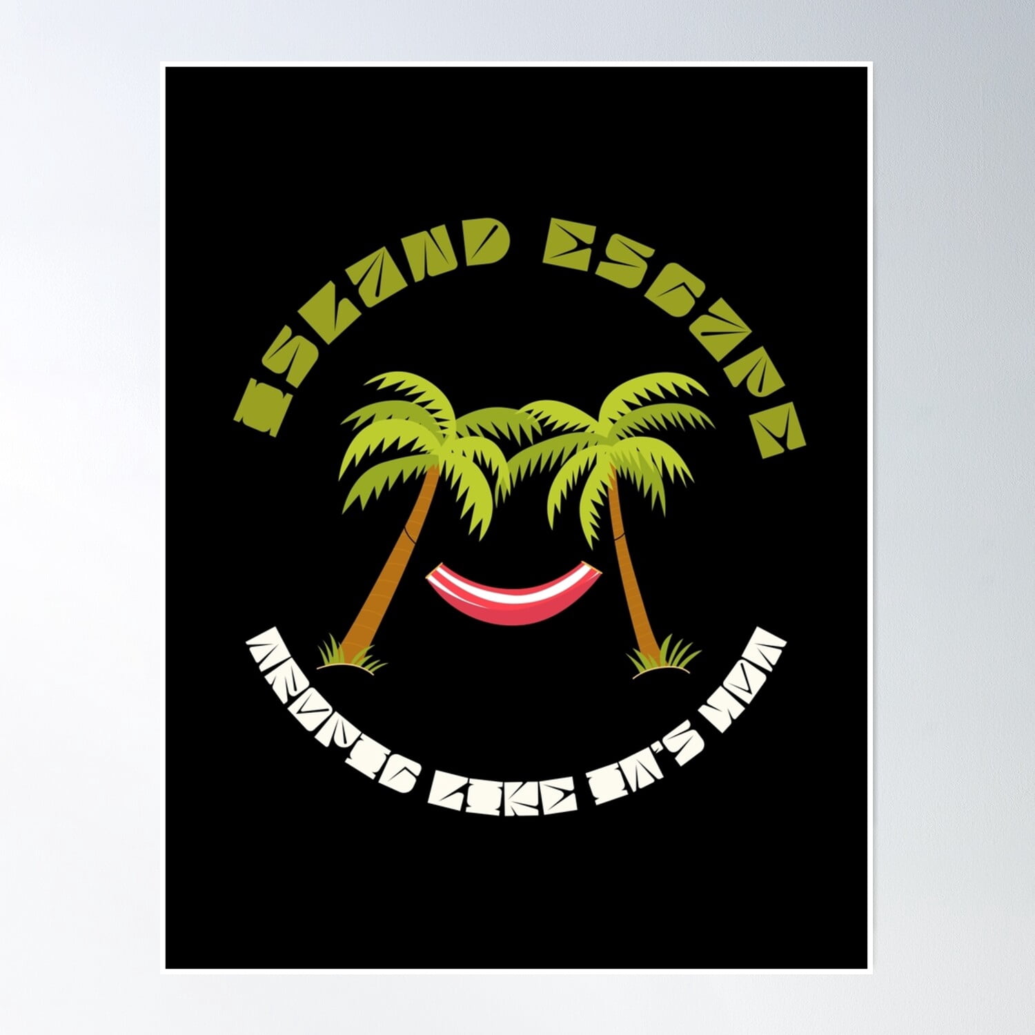 Island Escape: Tropic Like It’S Hot Poster Wall Art, Modern Wall Decor ...