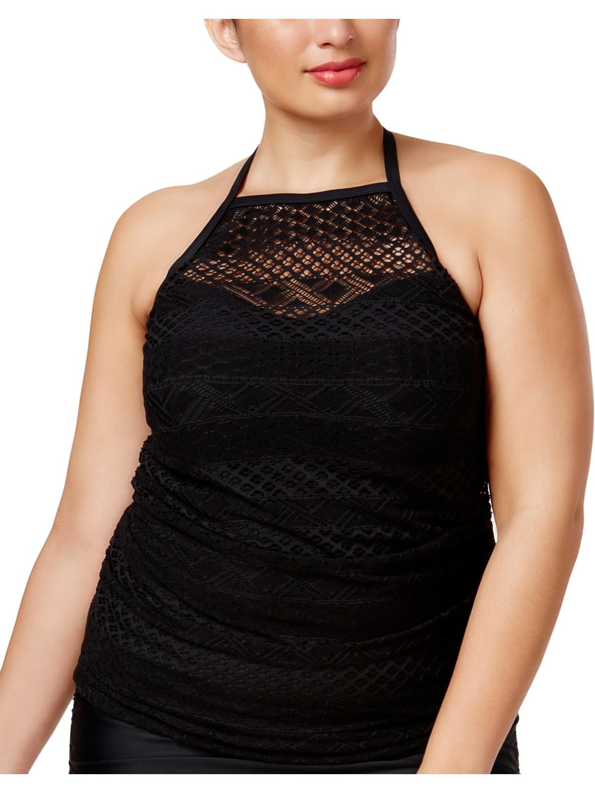 Island Escape Womens Plus Croche Tankini Swim Top Separates - Walmart.com