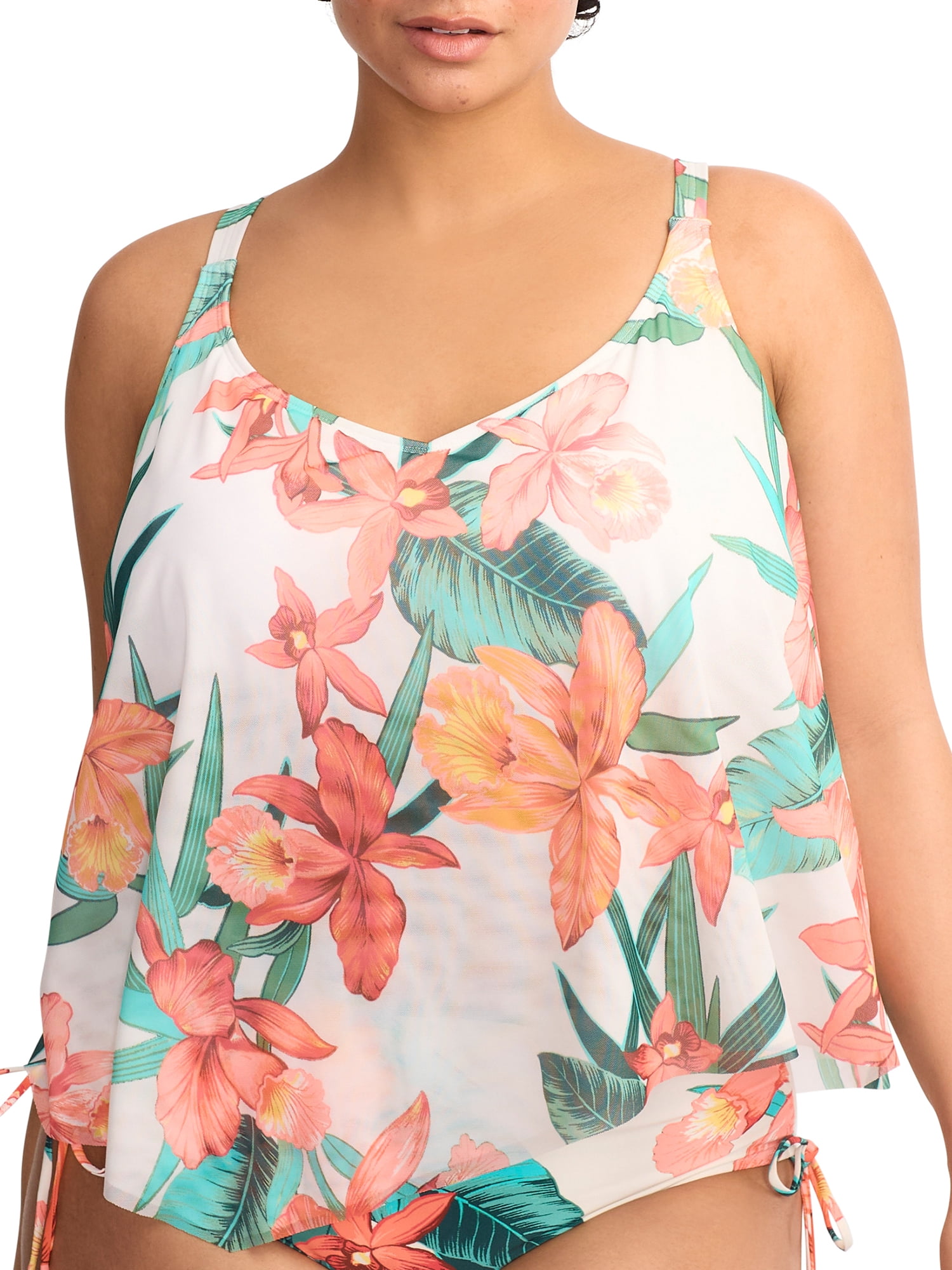 Island Flora Captive Underwire Tankini Top Swimsuit - Walmart.com