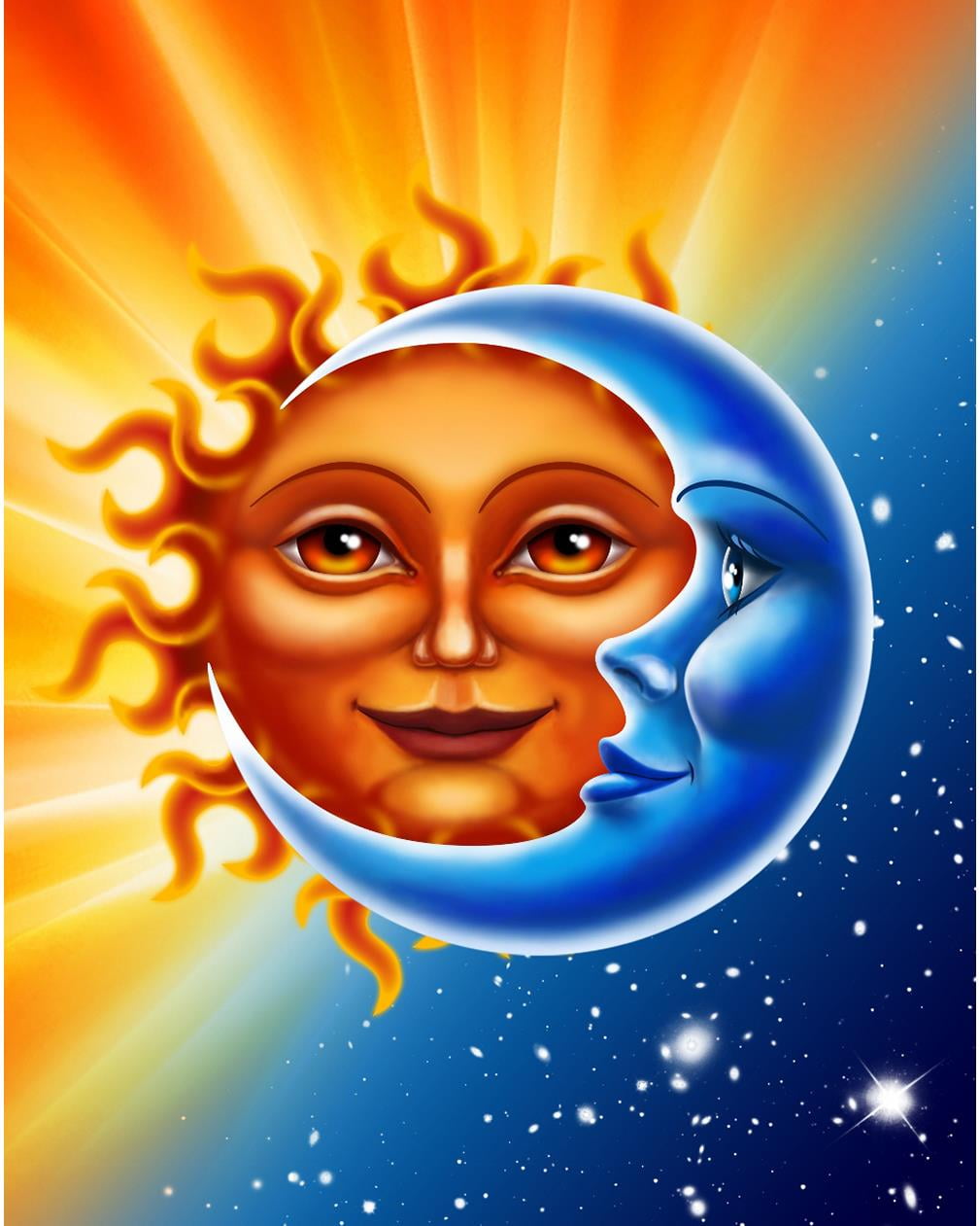 Island Gear Sun and Moon 54x68 Cotton Velour Beach Blanket, Sun and ...