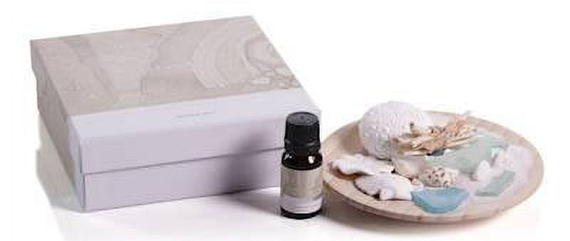 Island Glass Shells Zodax Porcelain Dish Aroma Diffuser - Aegean Mist ...