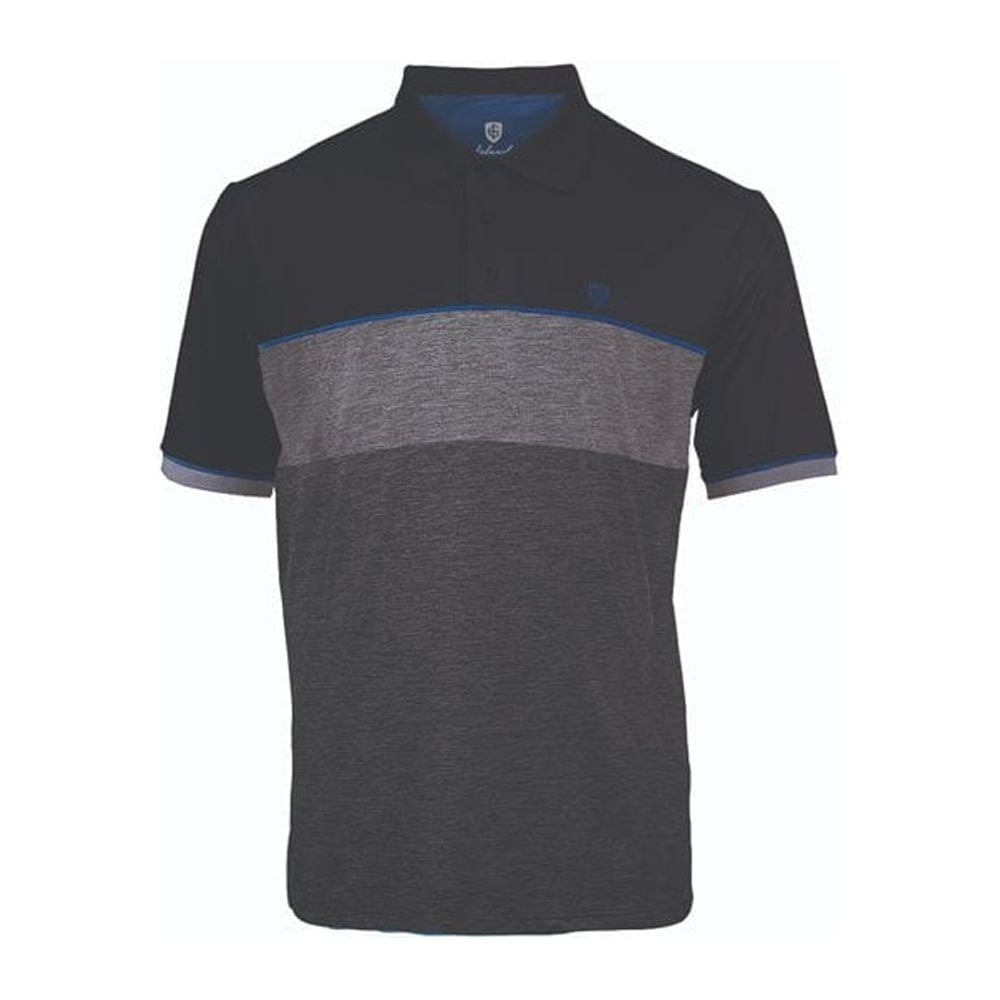 Island Green Colour Block Polo - Char/Grey/Marine - M - Walmart.com
