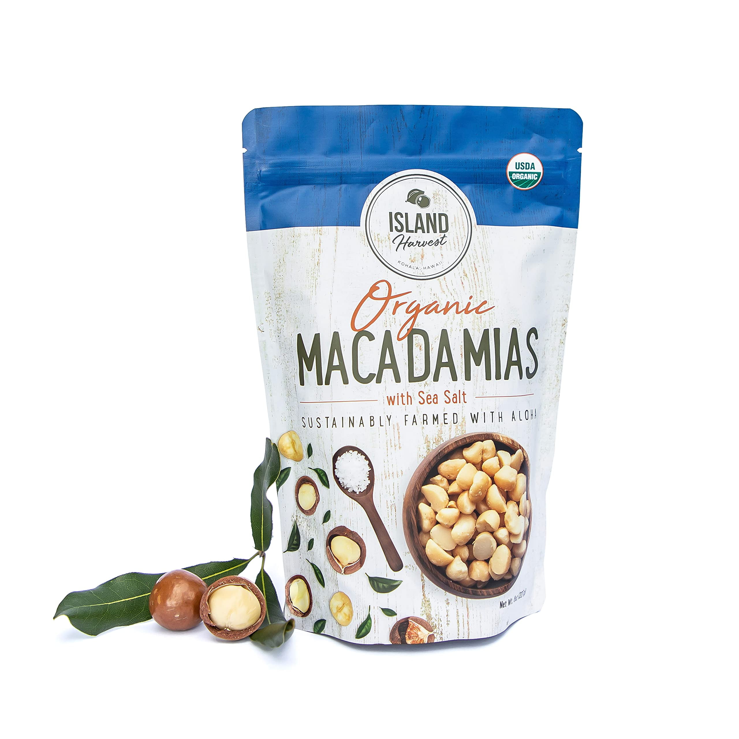 Island Harvest Organic Macadamia HP29 Nuts With Sea Salt - 100% ...