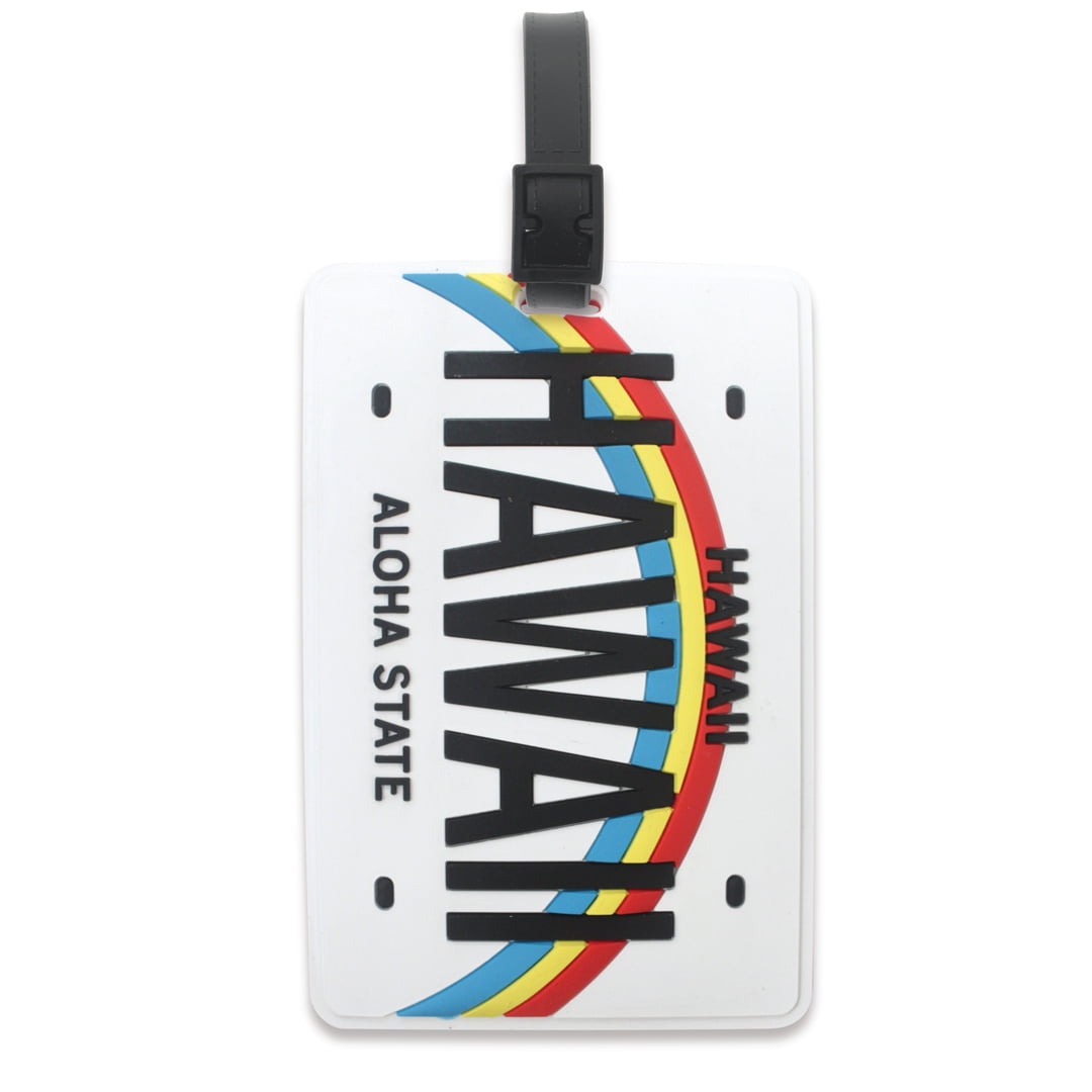 Island Heritage Durable PVC ID Luggage Tag with Hawaii License Plate ...