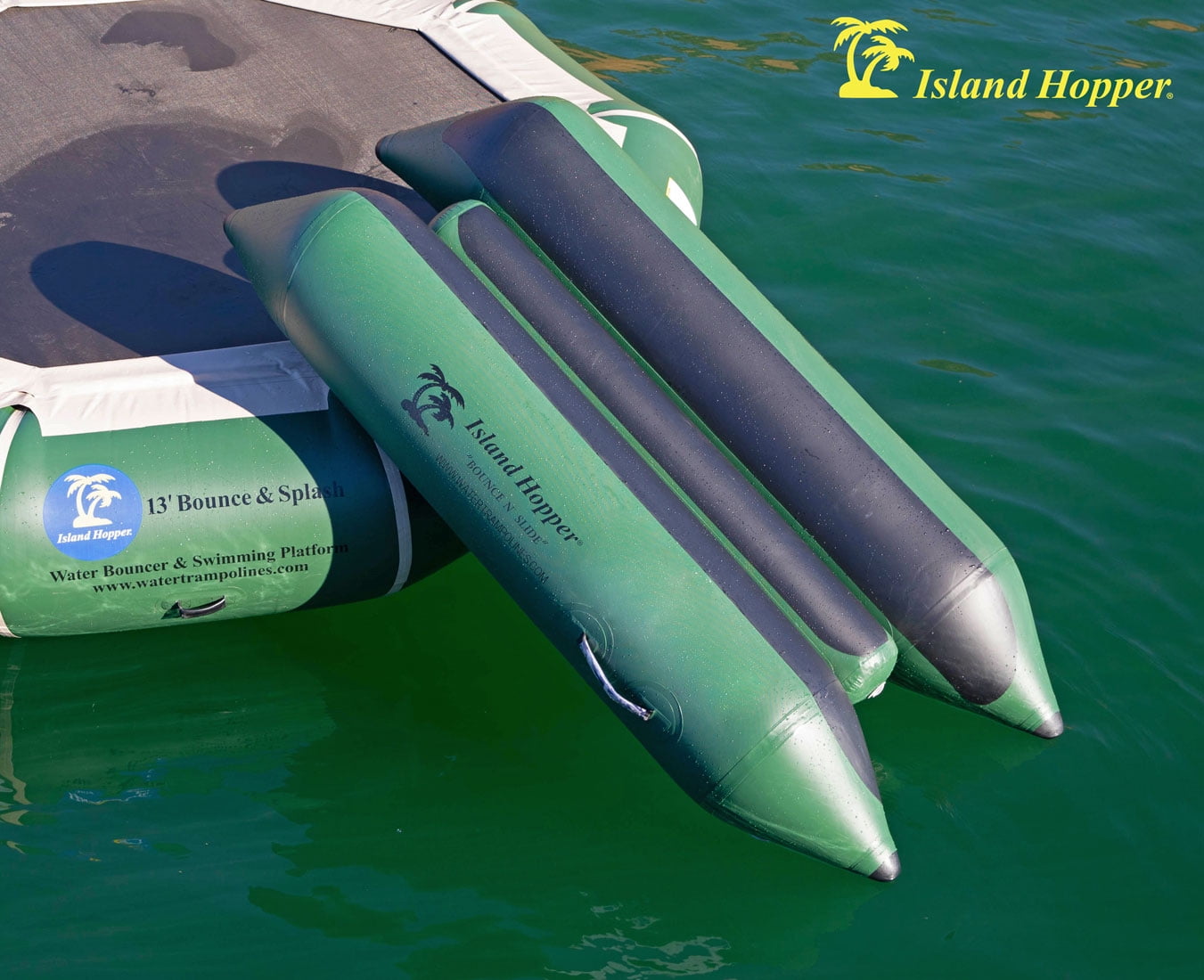 Island Hopper Bounce N Slide Water Trampoline Attachment - Natural ...