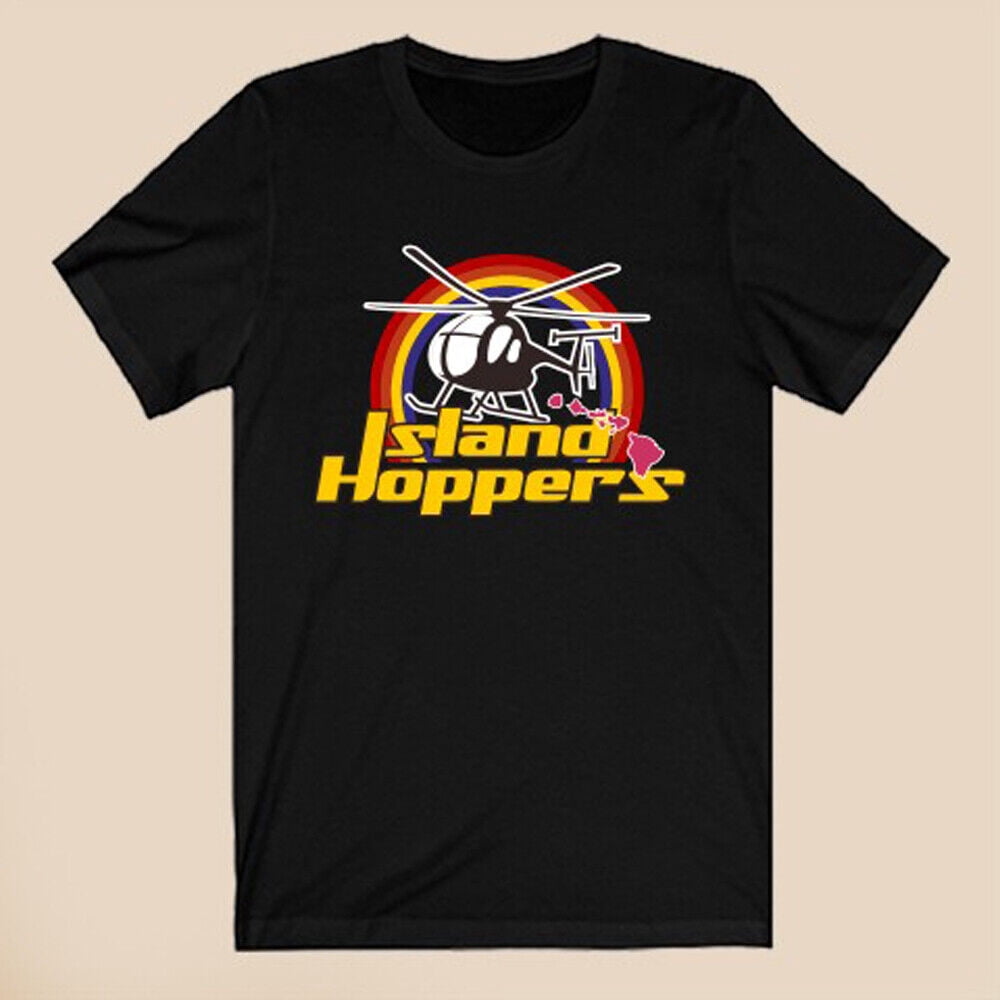 Island Hoppers Magnum PI Helicopter Men's Black T-Shirt Size S-4XL ...