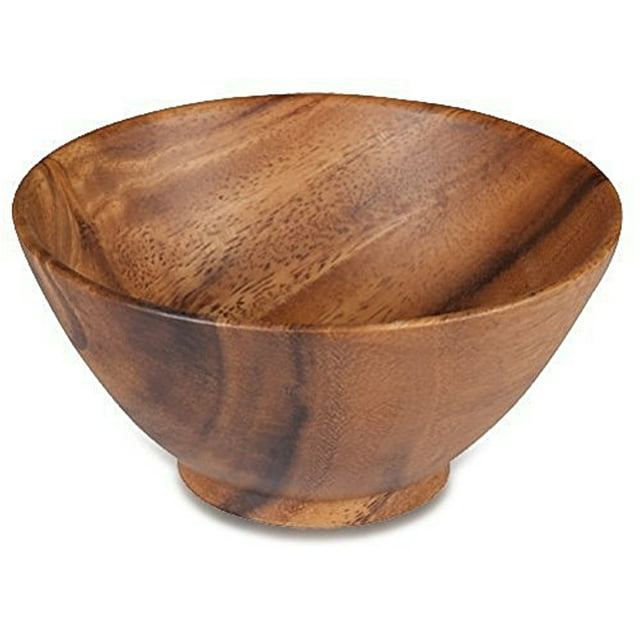Island Imports Acacia Wood 2.5"x5" Round Rice Bowl - Walmart.com