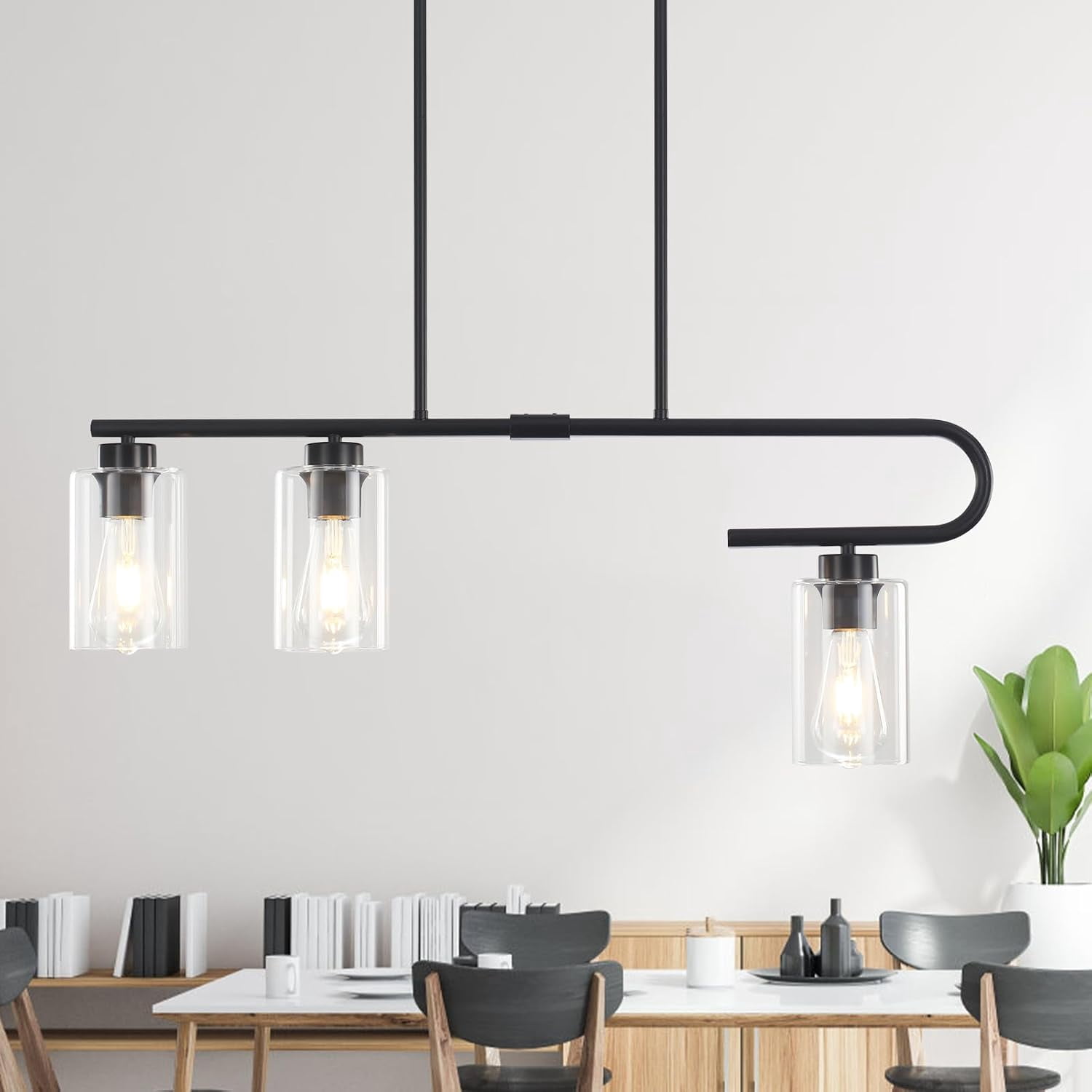 Island Lights for Kitchen, 3-Light Dining Room Light Fixture/Chandelier ...