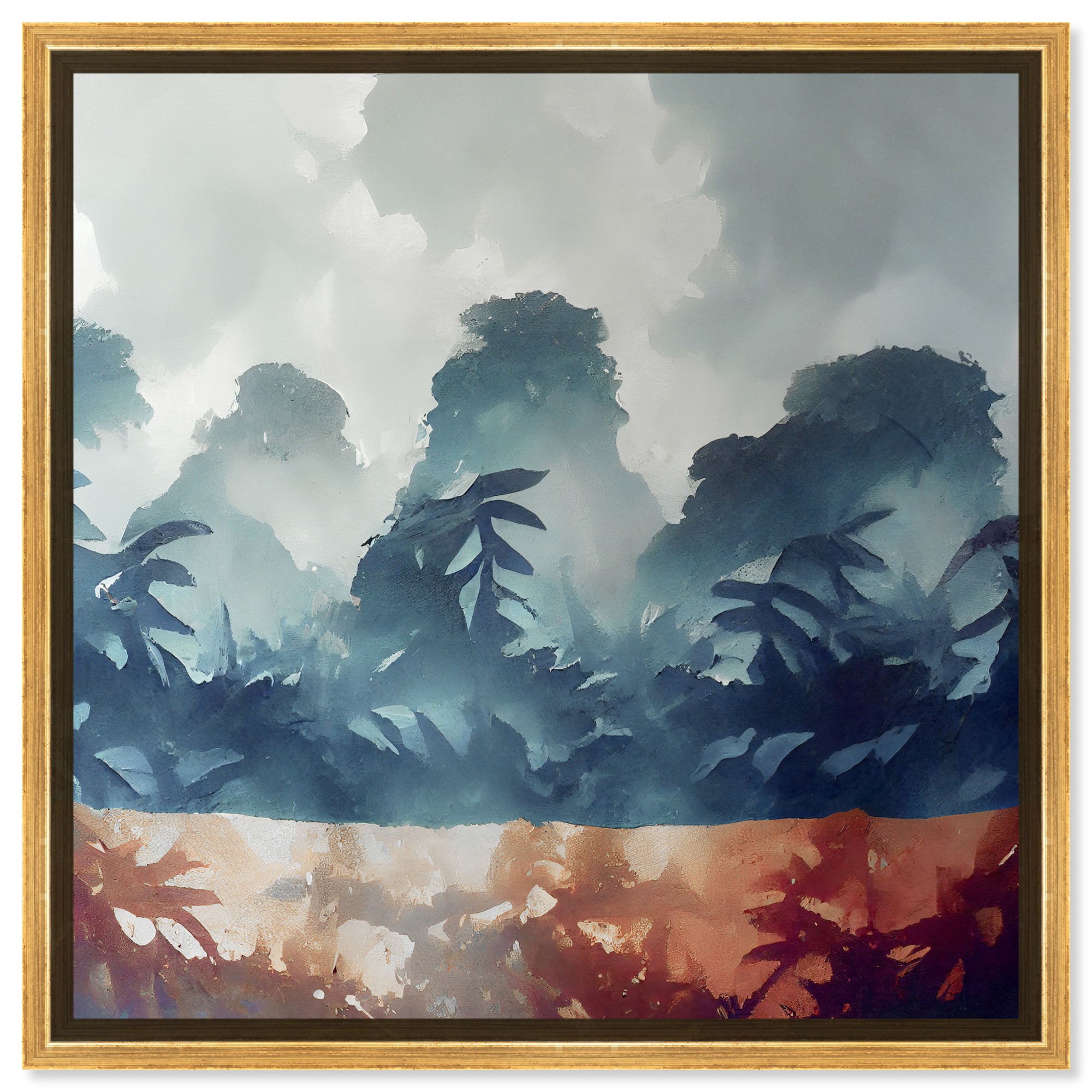 Island Mirrors Canvas Vintage Coastal Landscape Wall Art by Art Remedy ...