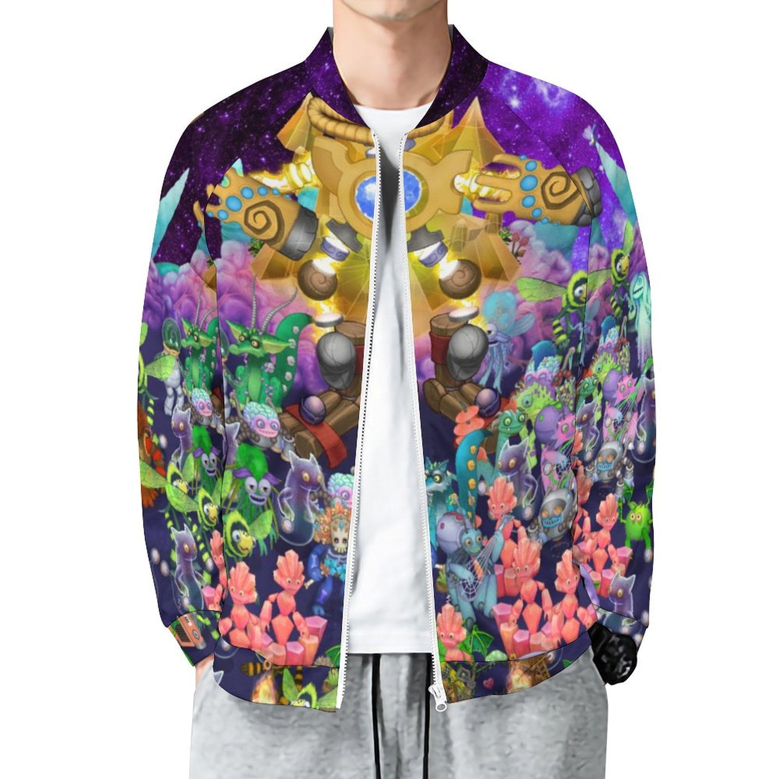 Island My Singing Monsters Fashion Jacket Mens Windbreaker Coat ...
