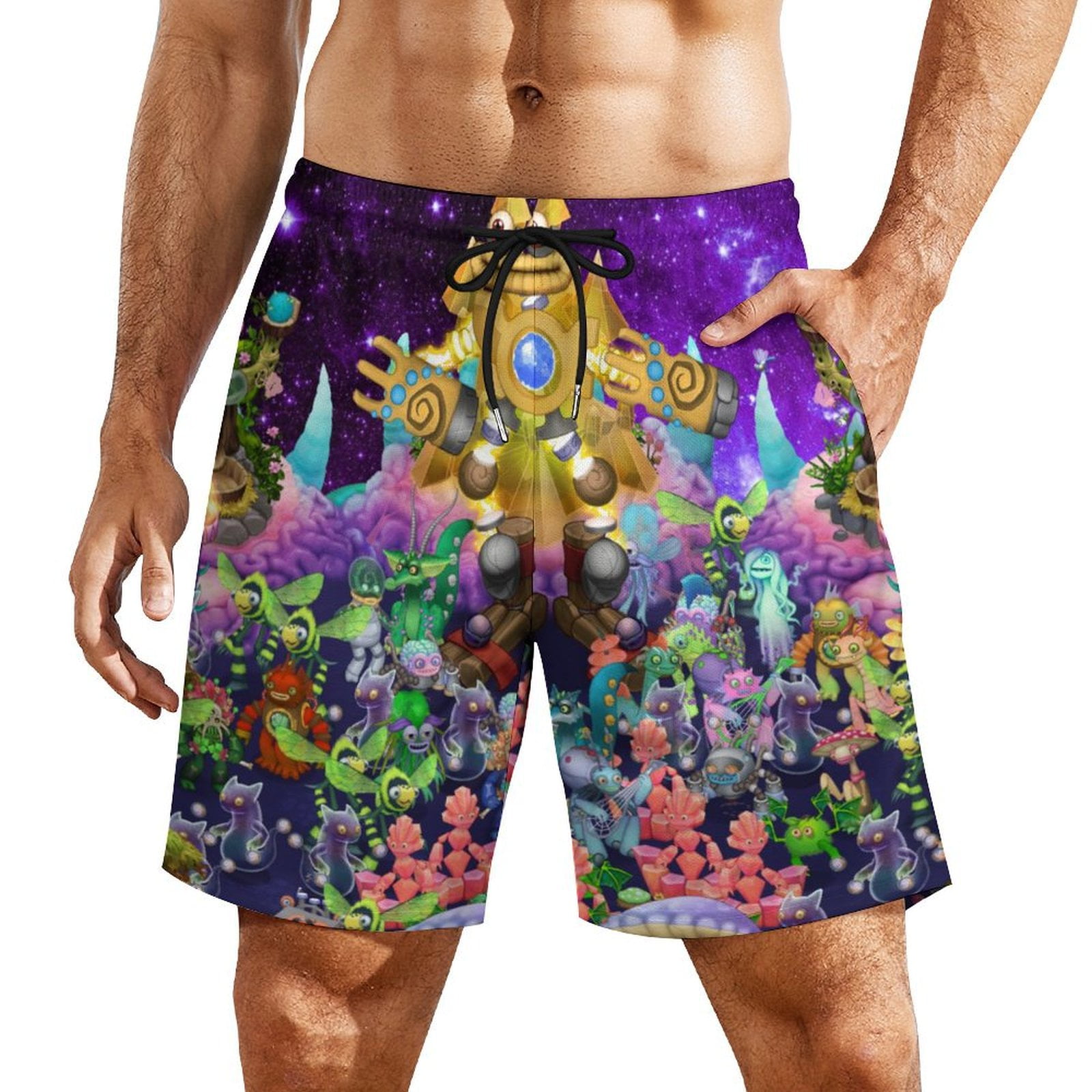 Island My Singing Monsters Mens Board Shorts Summer Swim Trunks Quick ...