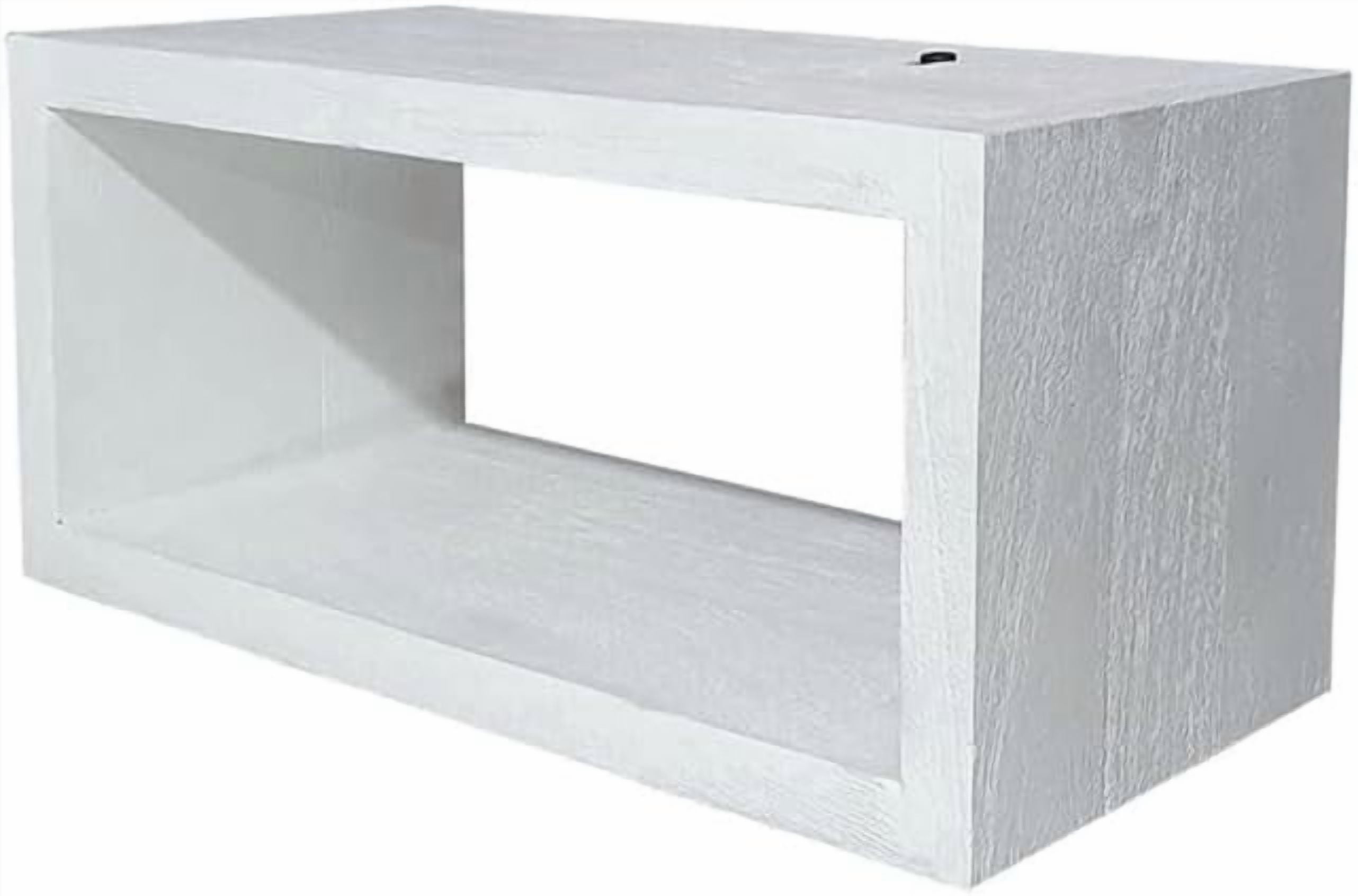 Island Oasis Collection Rectangular Floating Wall Shelf White Acacia ...