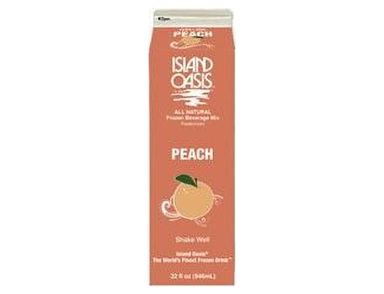 Island Oasis Peach Beverage Mix, 32 Fluid Ounce 12 per case. - Walmart.com