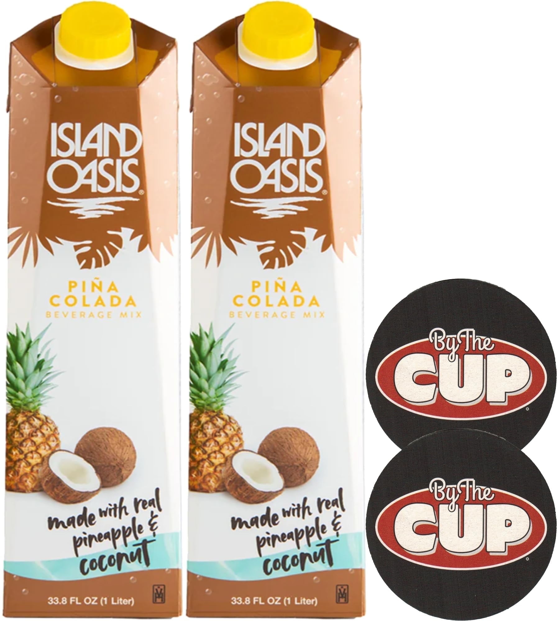 Island Oasis Pina Colada Fruit Puree Beverage Mix, 1 Liter (Pack of 2 ...