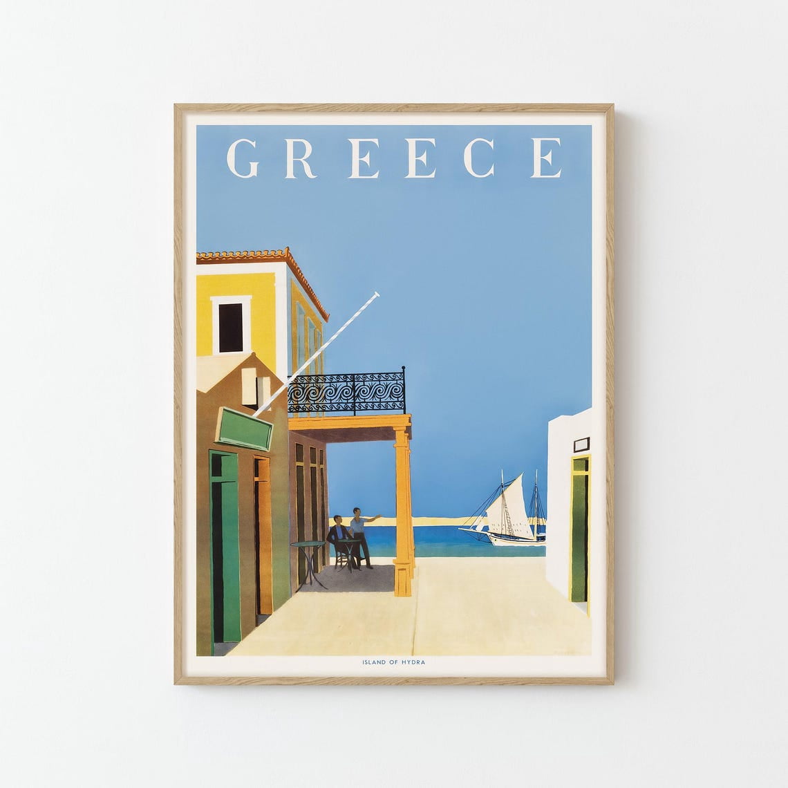 Island Of Hydra Greece Vintage Travel Poster Art Print Home Decor Wall ...