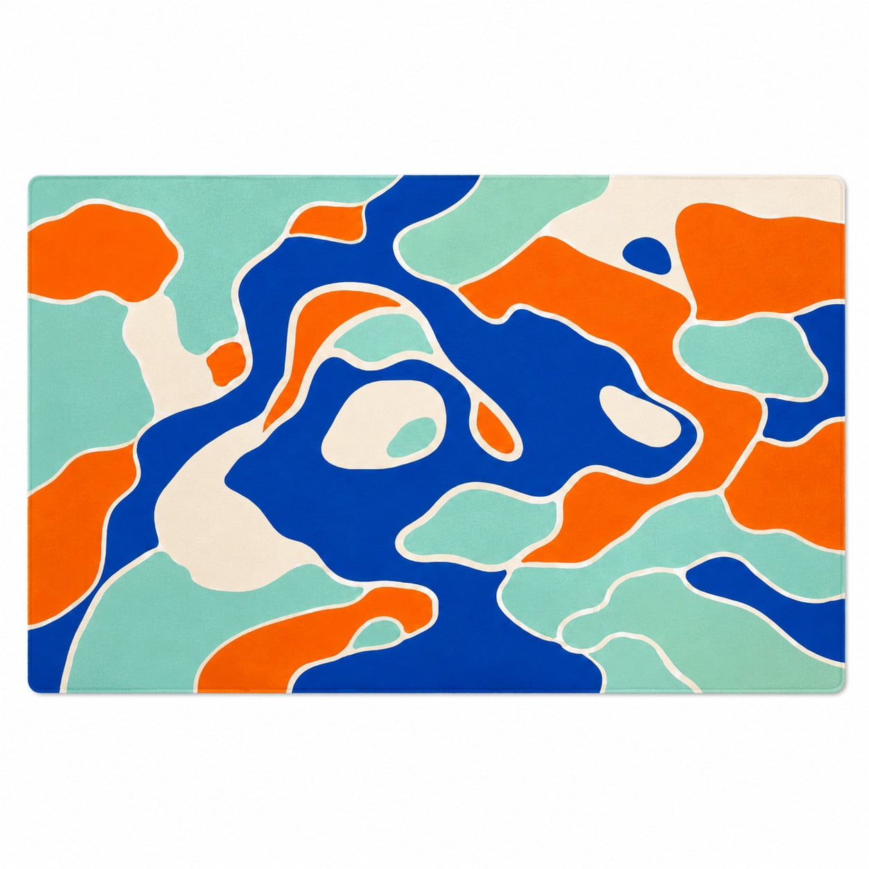 Island Organic Mosaic Rectangle Rug for Bedroom Contemporary Style ...