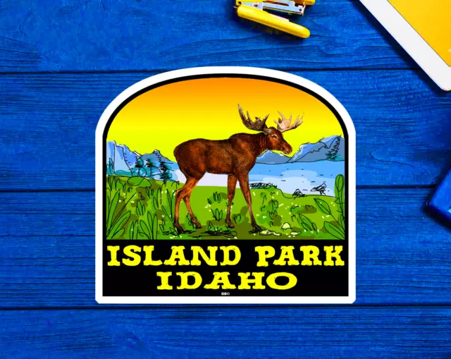 Island Park Idaho Sticker Decal Sticker Moose Yellowstone National Park ...