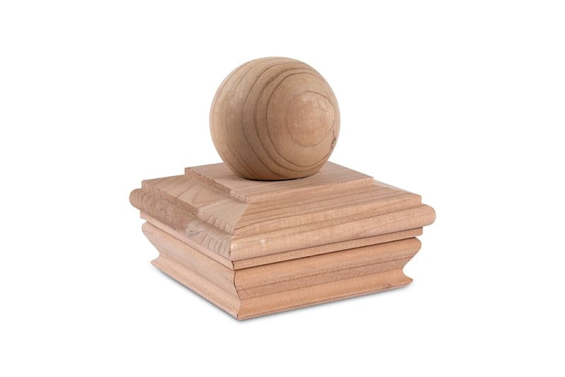 Island Post Cap Flat Top Post Cap, fits 3.5" Post, with 3" Ball Accent ...
