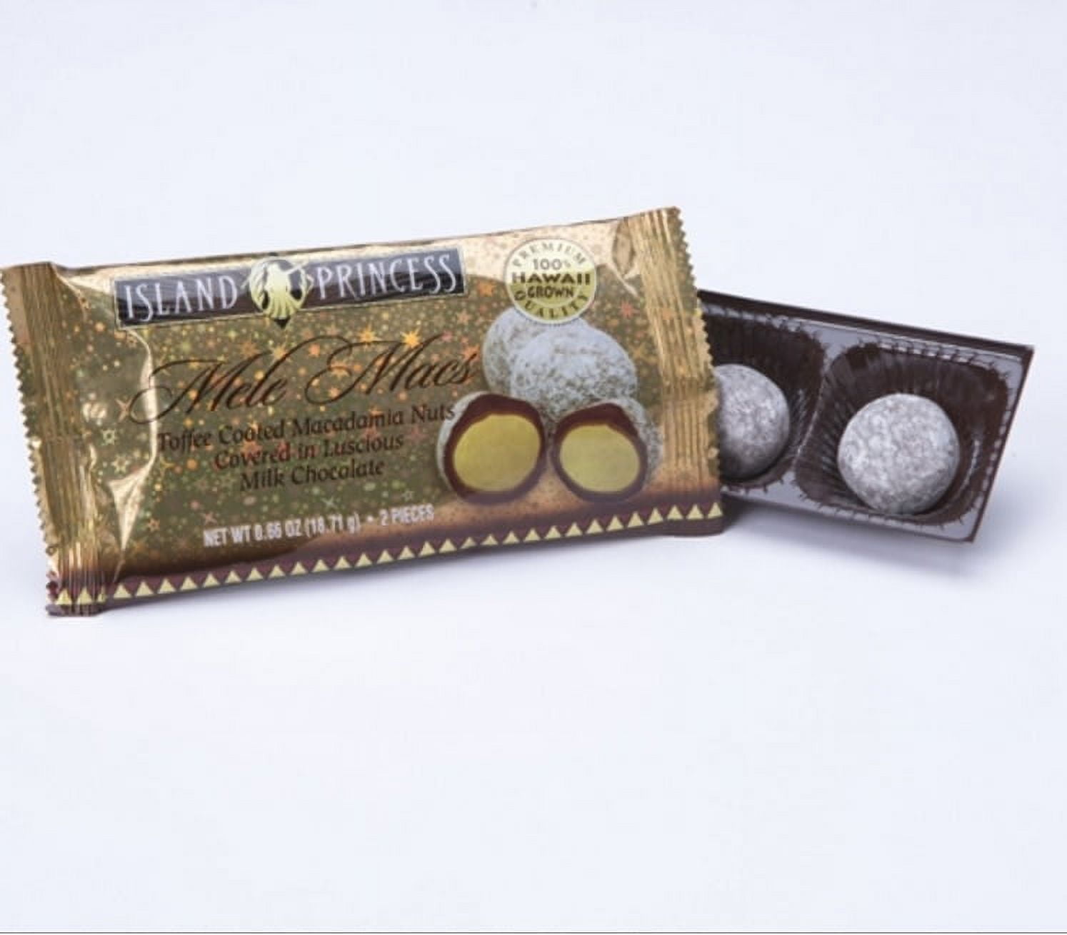 Island Princess Mele Macs -2 pc. Milk Chocolate, 0.66 oz. - Walmart.com