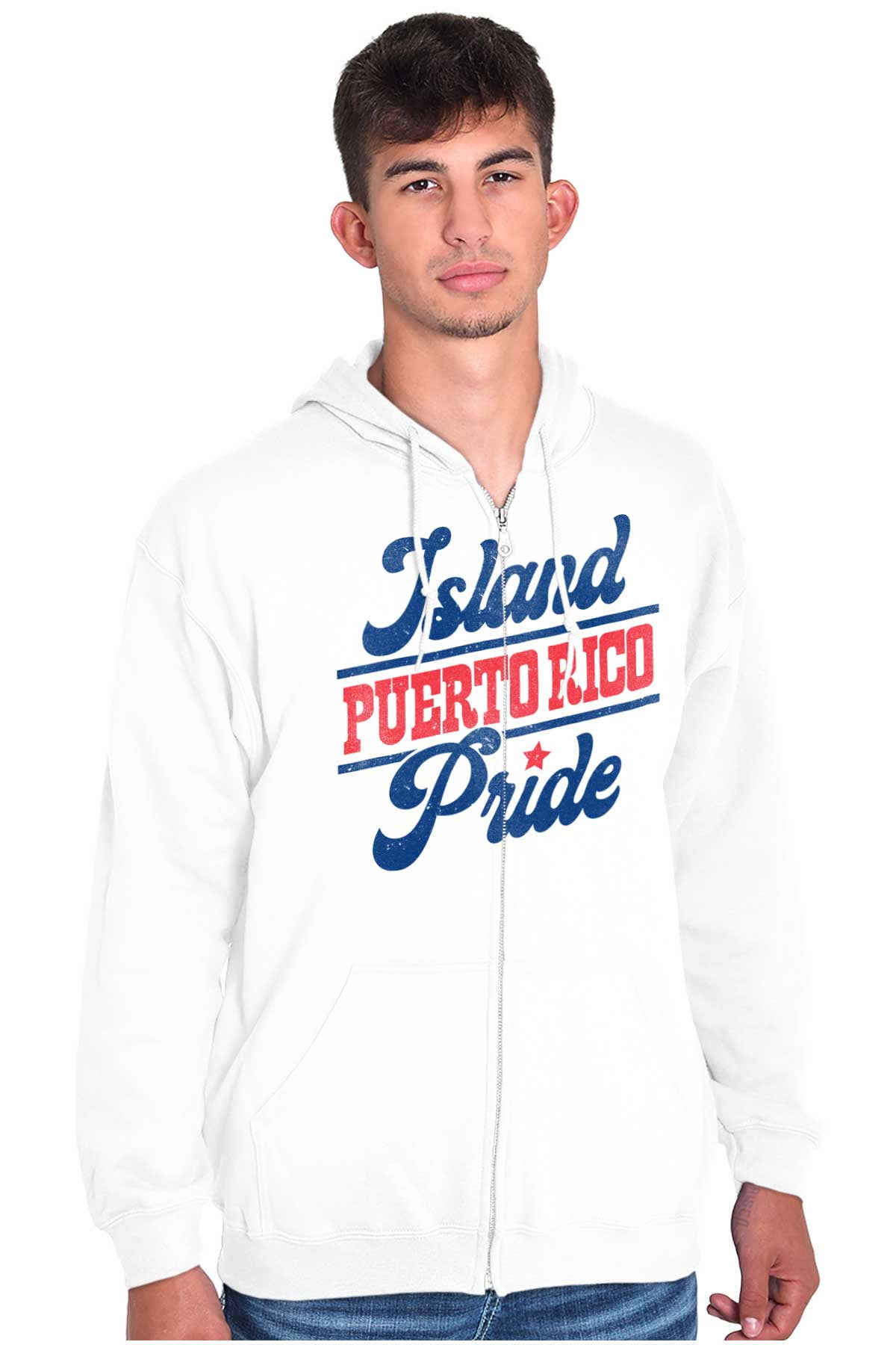 Island Puerto Rican Pride Se Levanta Zip Up Hoodie Men's Women's Brisco ...