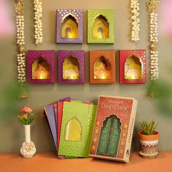 Island Rangoli Paper Deep Dwar (Pack Of 6) | Home Decor | Diwali ...
