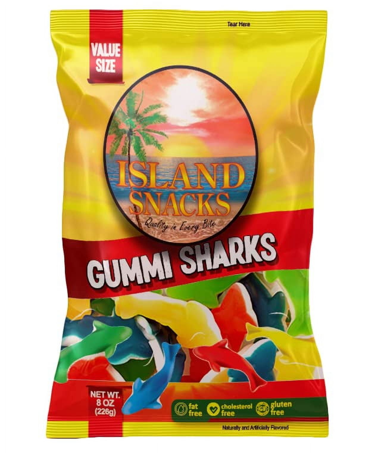 Island Snacks Gummy Sharks, YPF5 8 Ounce, 6 Count - Walmart.com