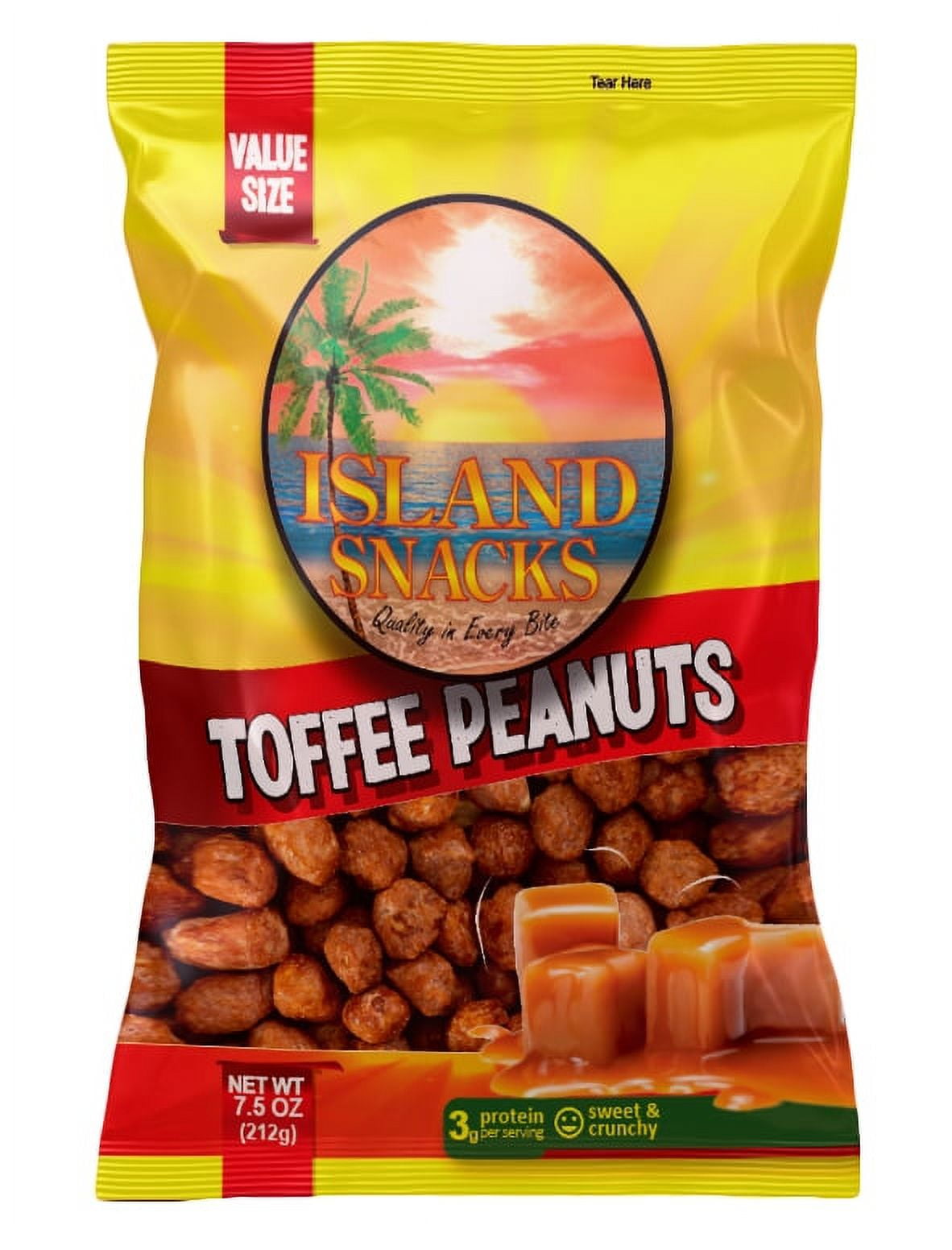 Island Snacks Toffee Peanuts, 7.5 oz (6-Pack) - Walmart.com