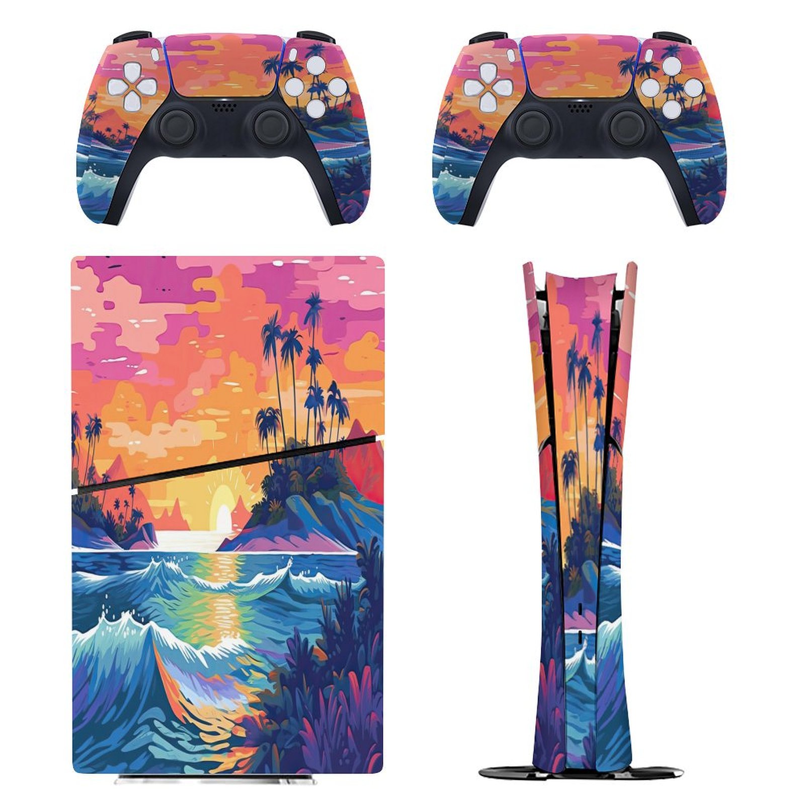 Island, Sunset PS5/PS5 Slim Digital Disc Skin Sticker For Console And ...