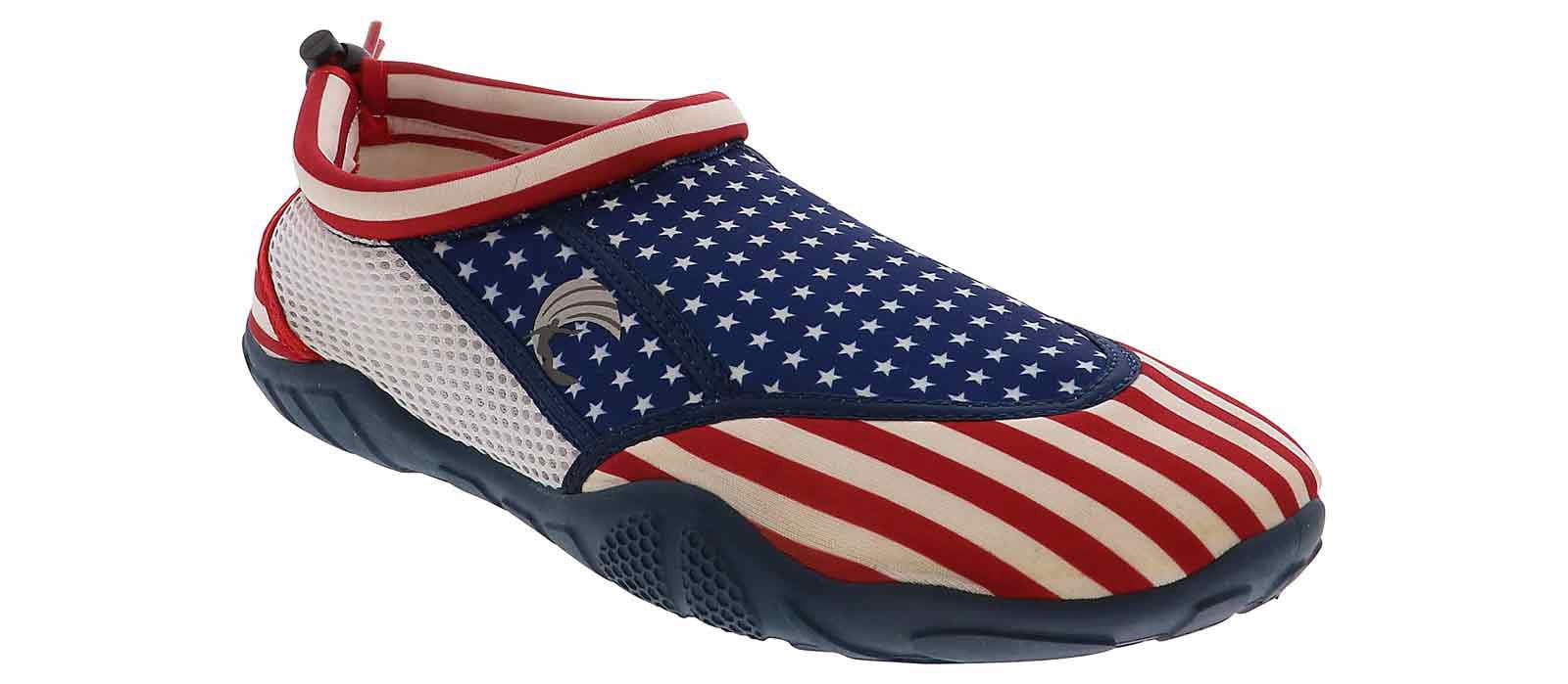 Island Surf Splash Aqua Sox Flag Water Shoe | 31706RWB Blue - Walmart.com