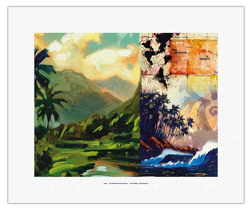 Island Surf Story - Original Collage Art by Wade Koniakowsky - Fine Art ...