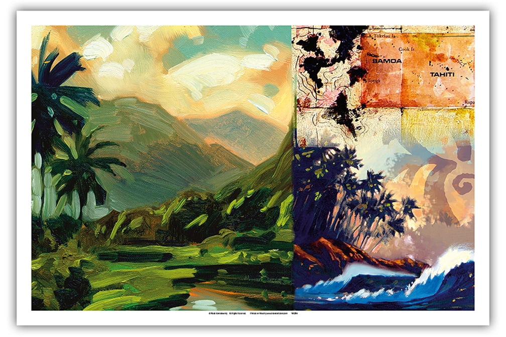 Island Surf Story - Original Collage Art by Wade Koniakowsky - Master ...